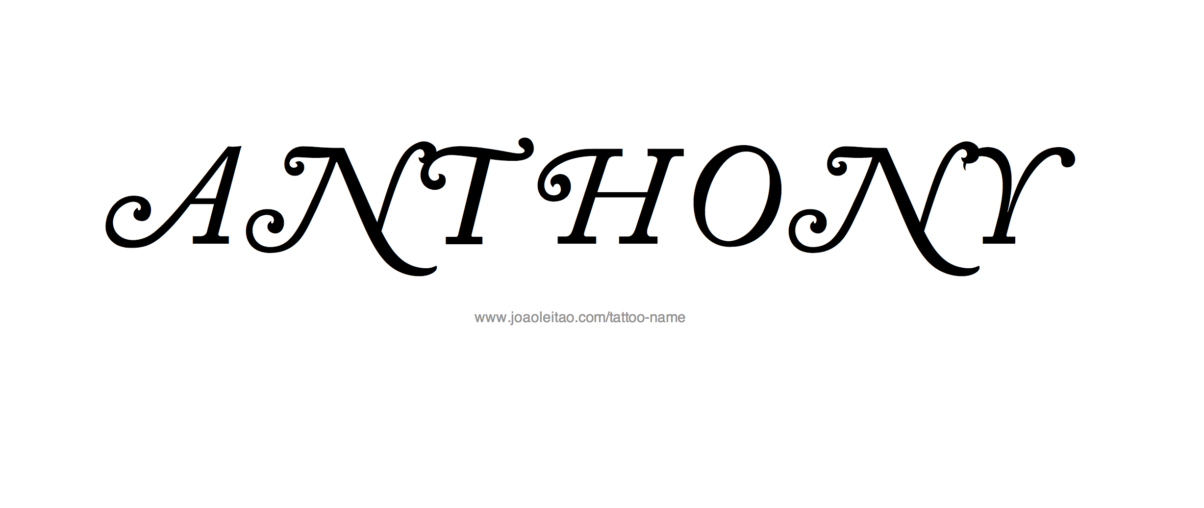 Anthony Name Tattoo Designs