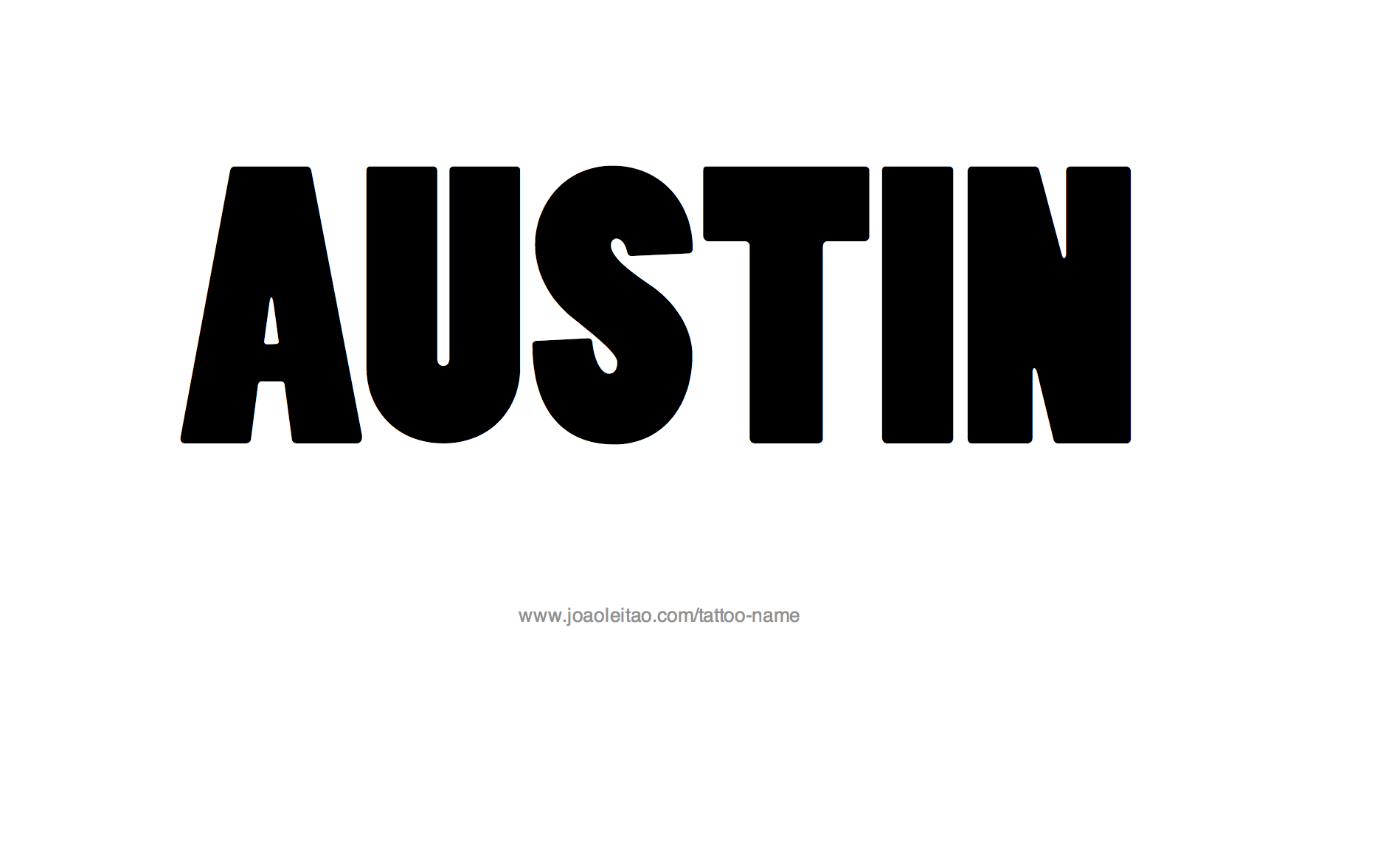 Austin Name Tattoo Designs