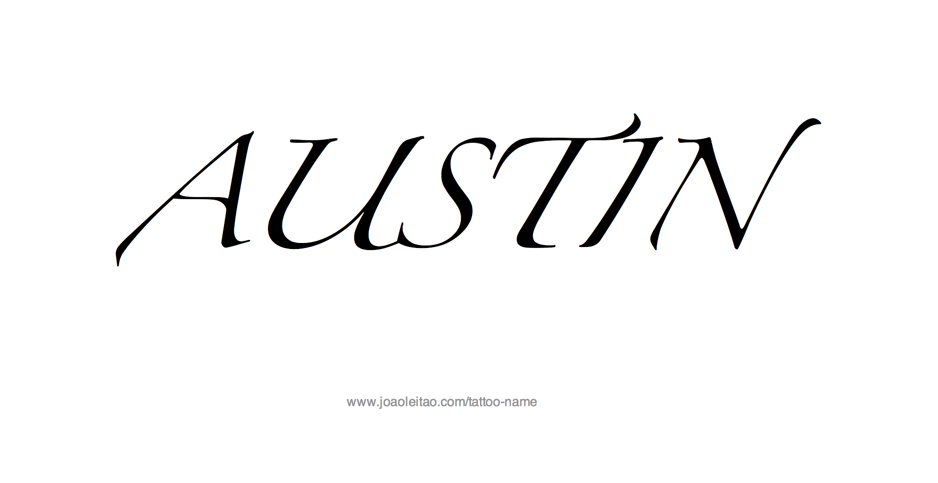 Austin Name Tattoo Designs