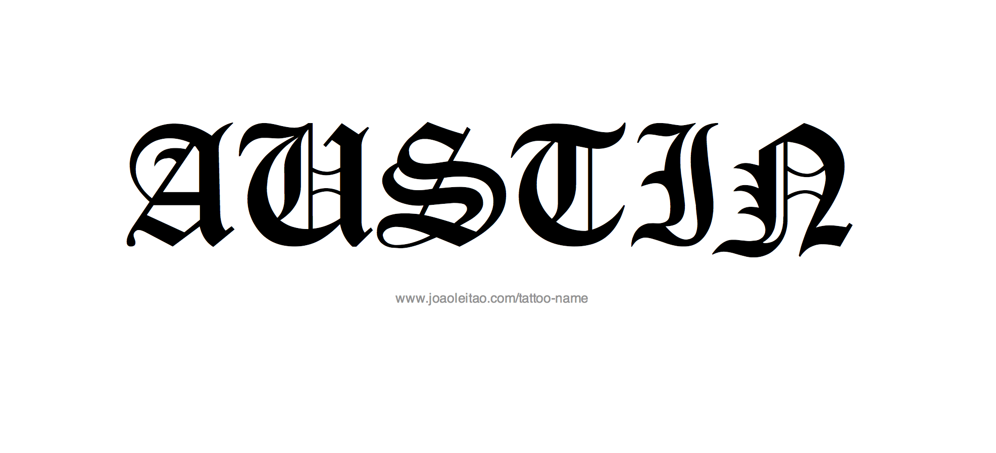 Austin Name Tattoo Designs