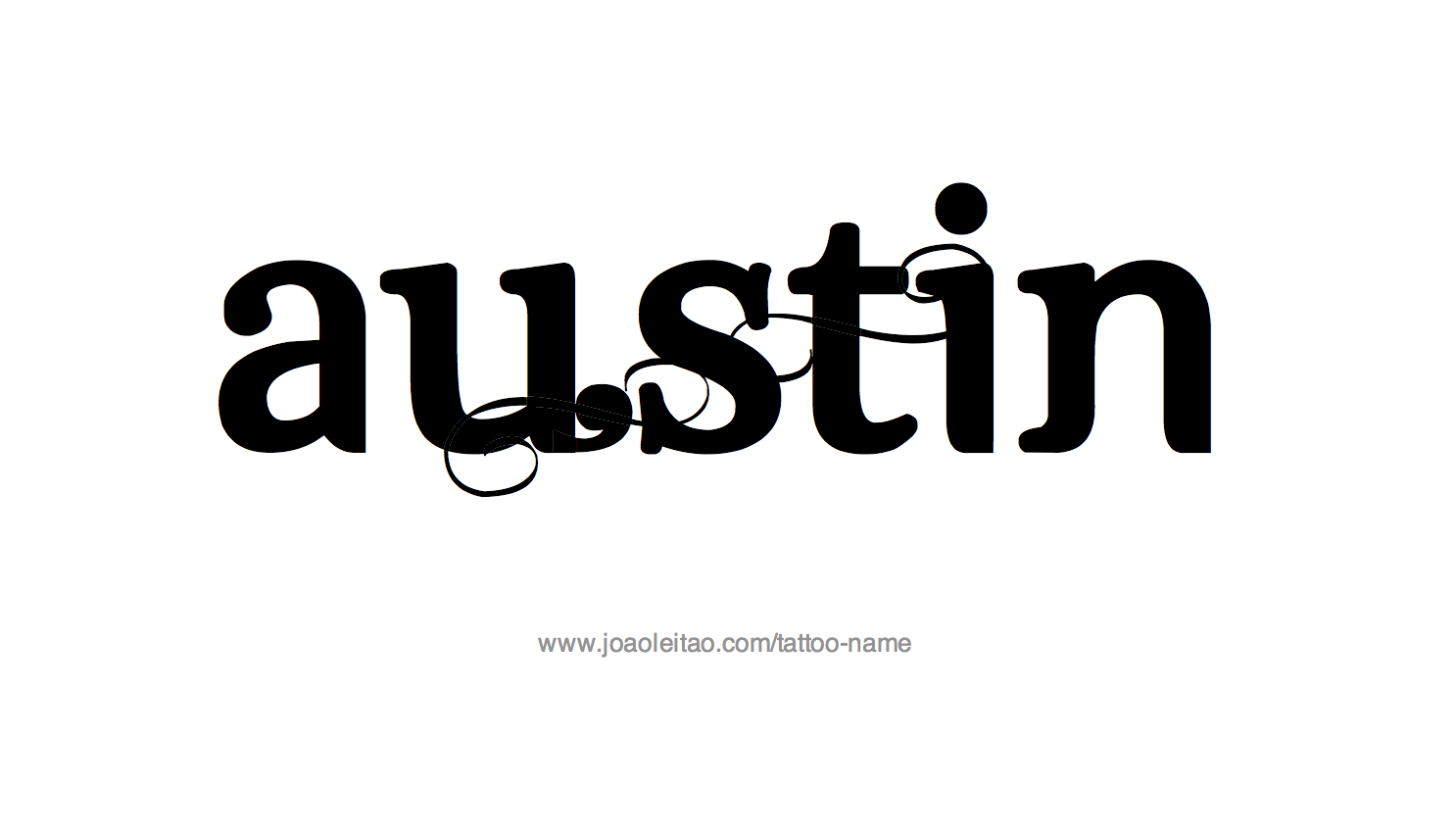 Austin Name Tattoo Designs