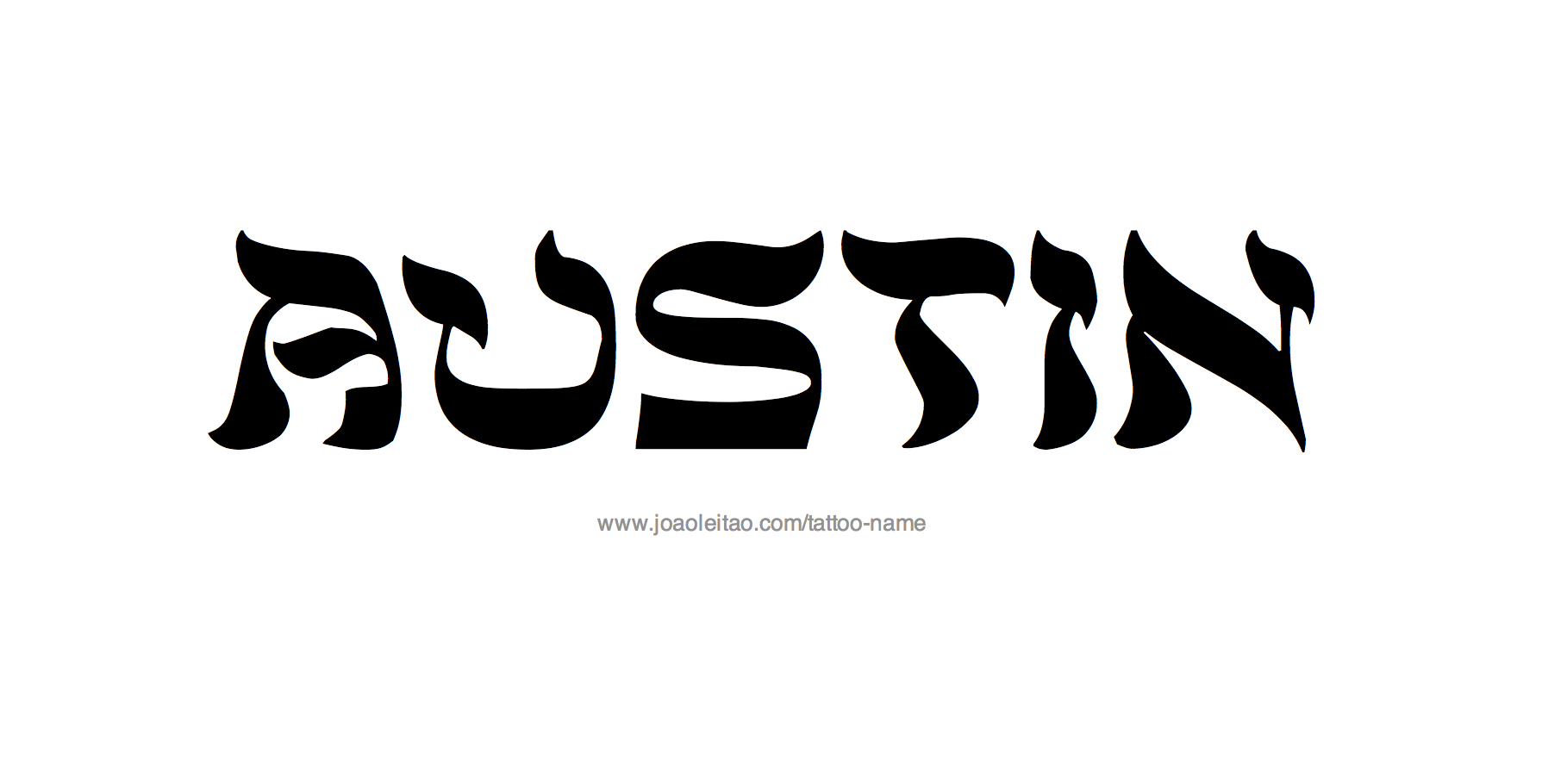Austin Name Tattoo Designs