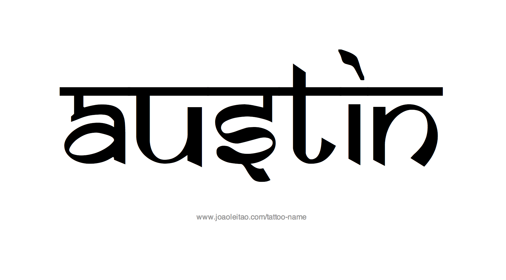 Austin Name Tattoo Designs