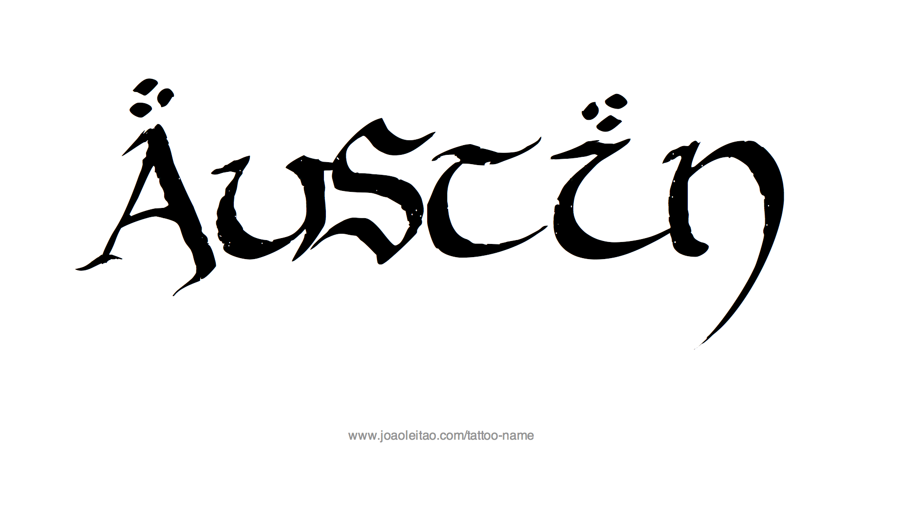 Austin Name Tattoo Designs