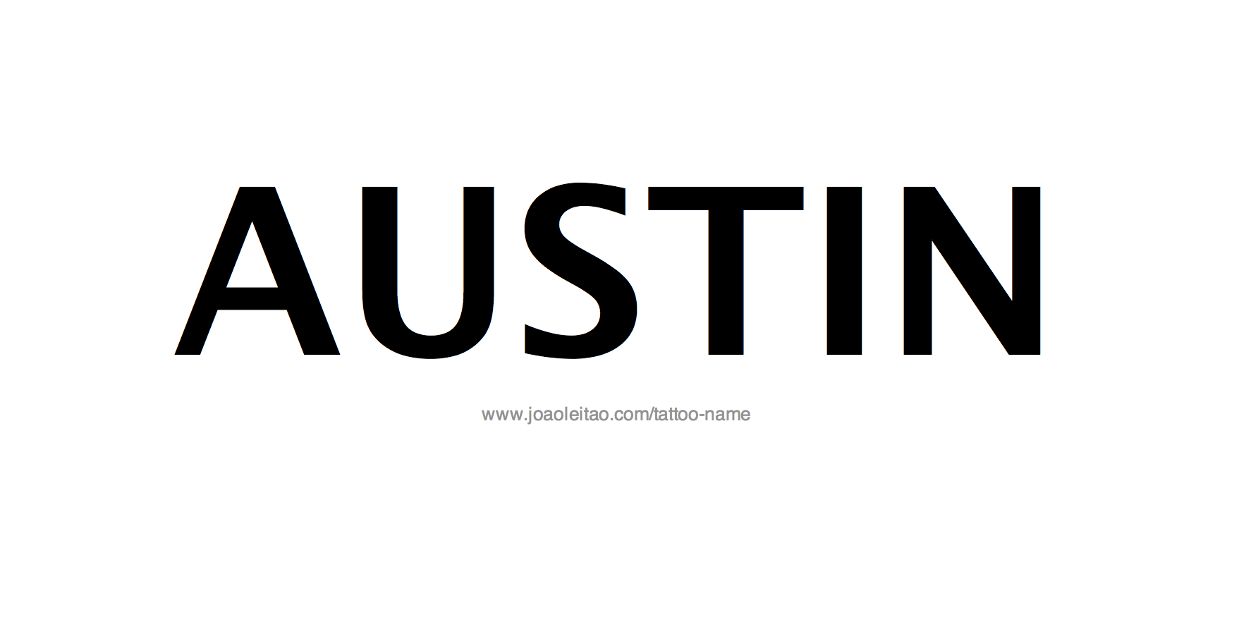 Austin Name Tattoo Designs