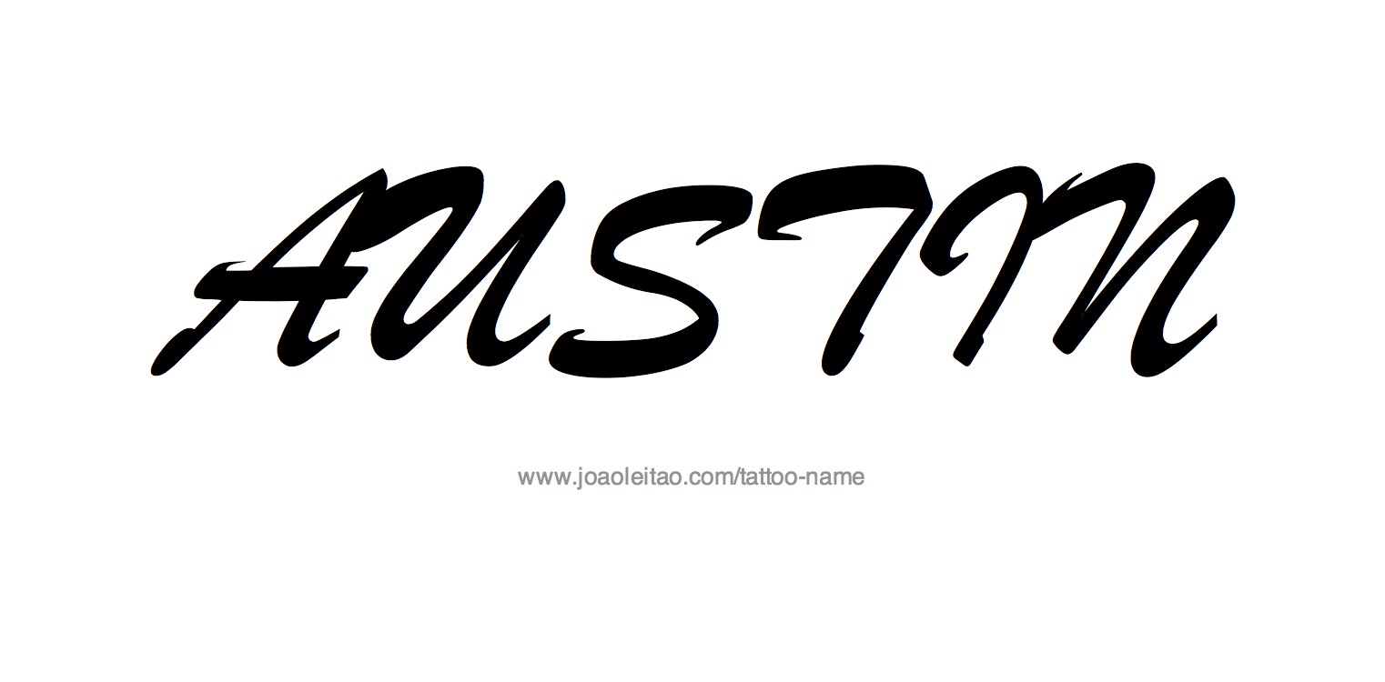 Austin Name Tattoo Designs