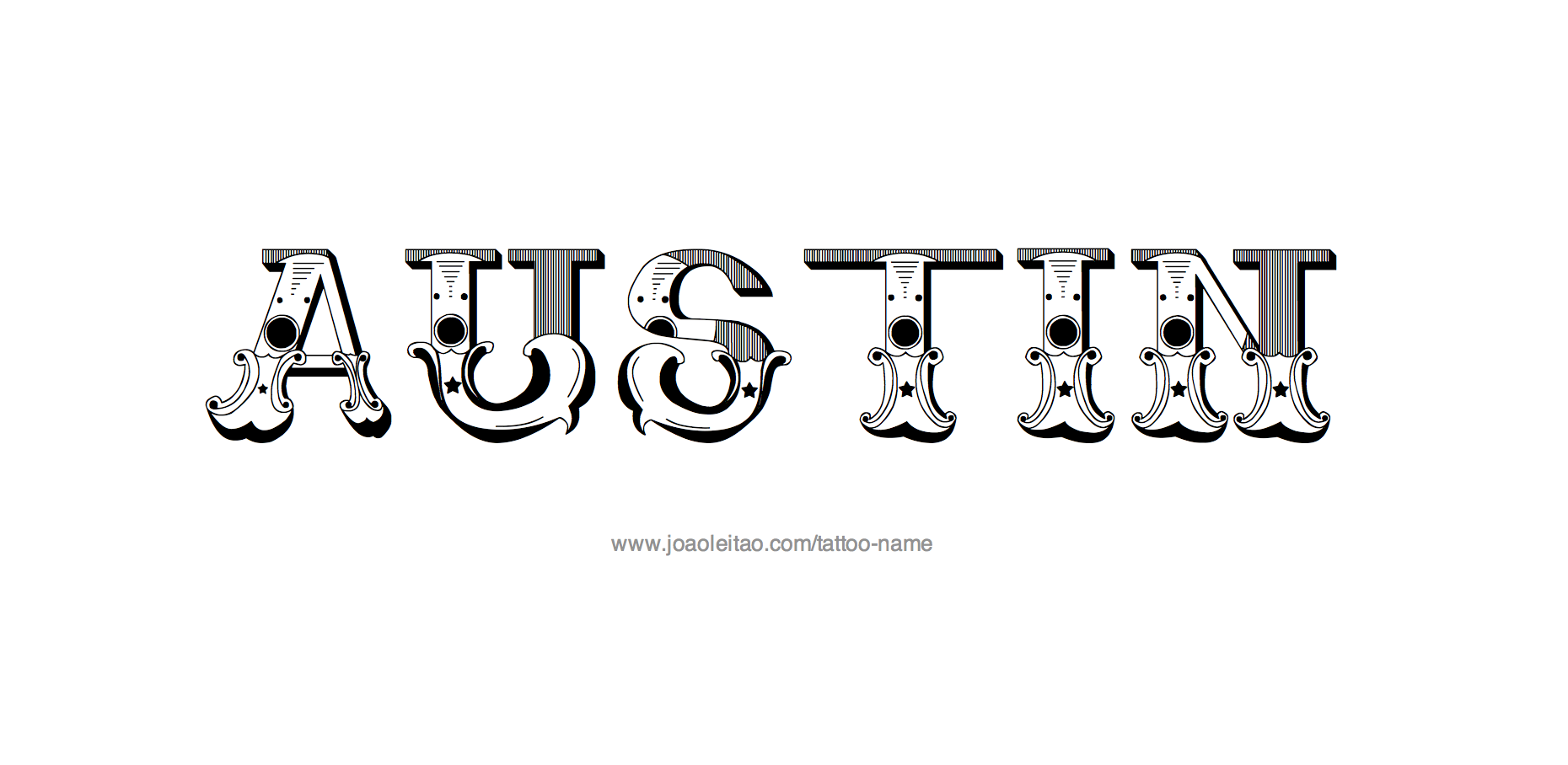 Austin Name Tattoo Designs