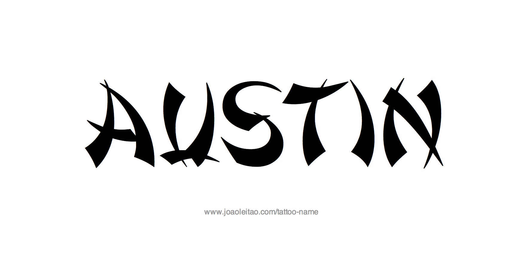 Austin Name Tattoo Designs