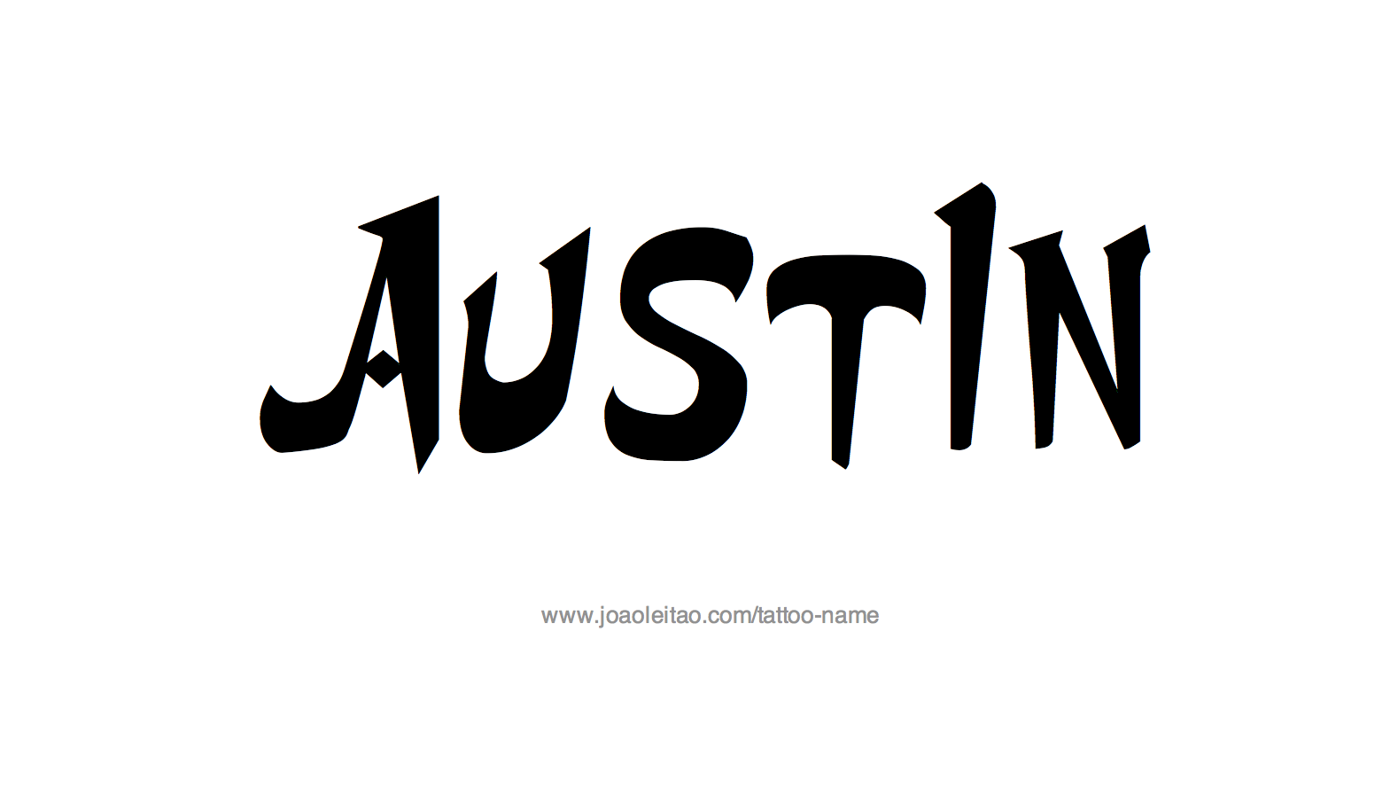 Austin Name Tattoo Designs