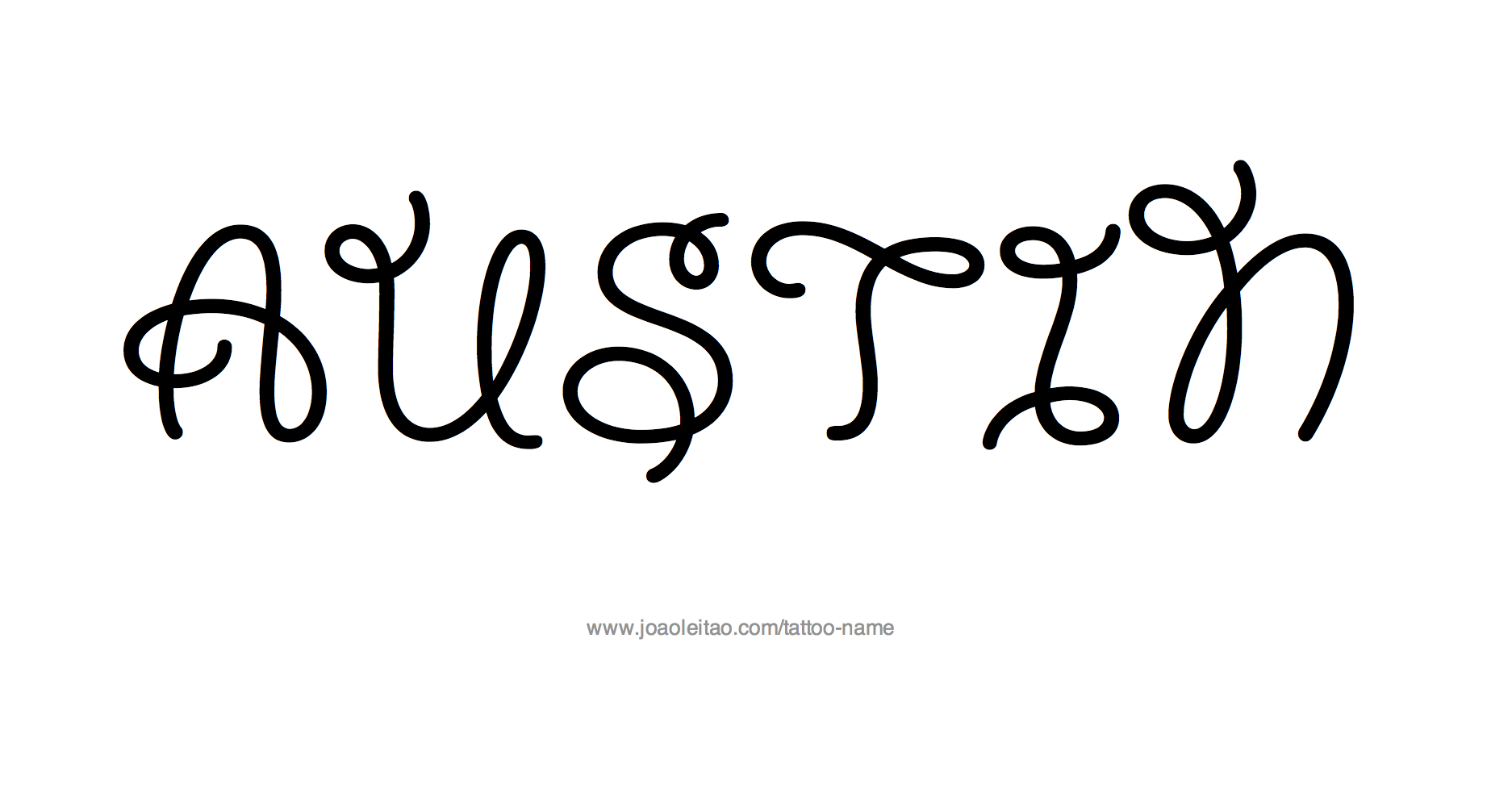Austin Name Tattoo Designs