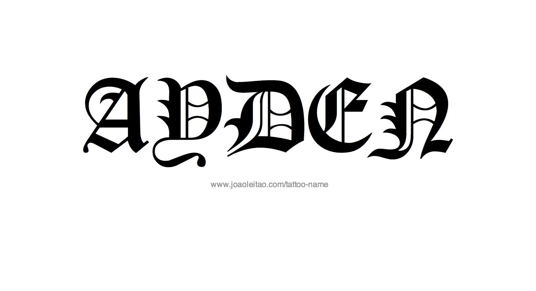 Ayden Name Tattoo Designs