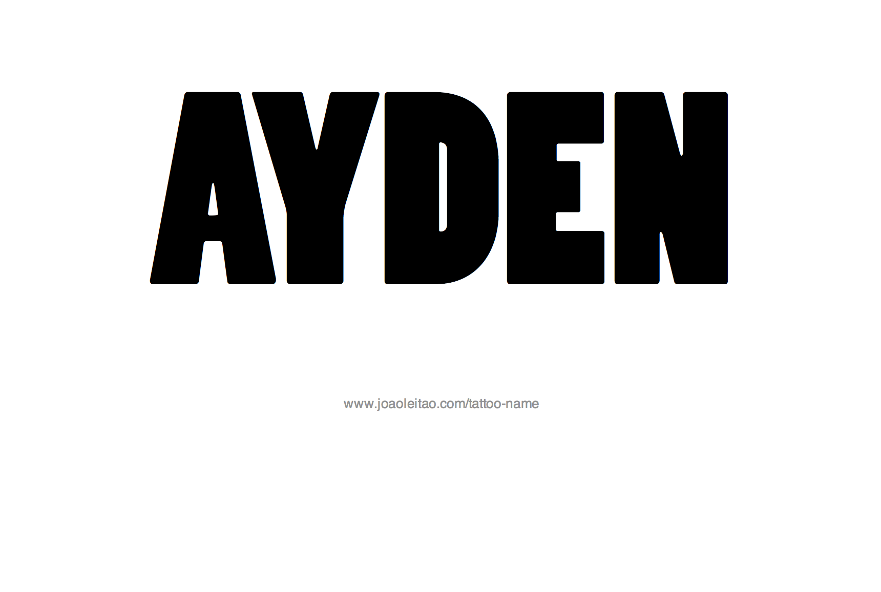 Ayden Name Tattoo Designs