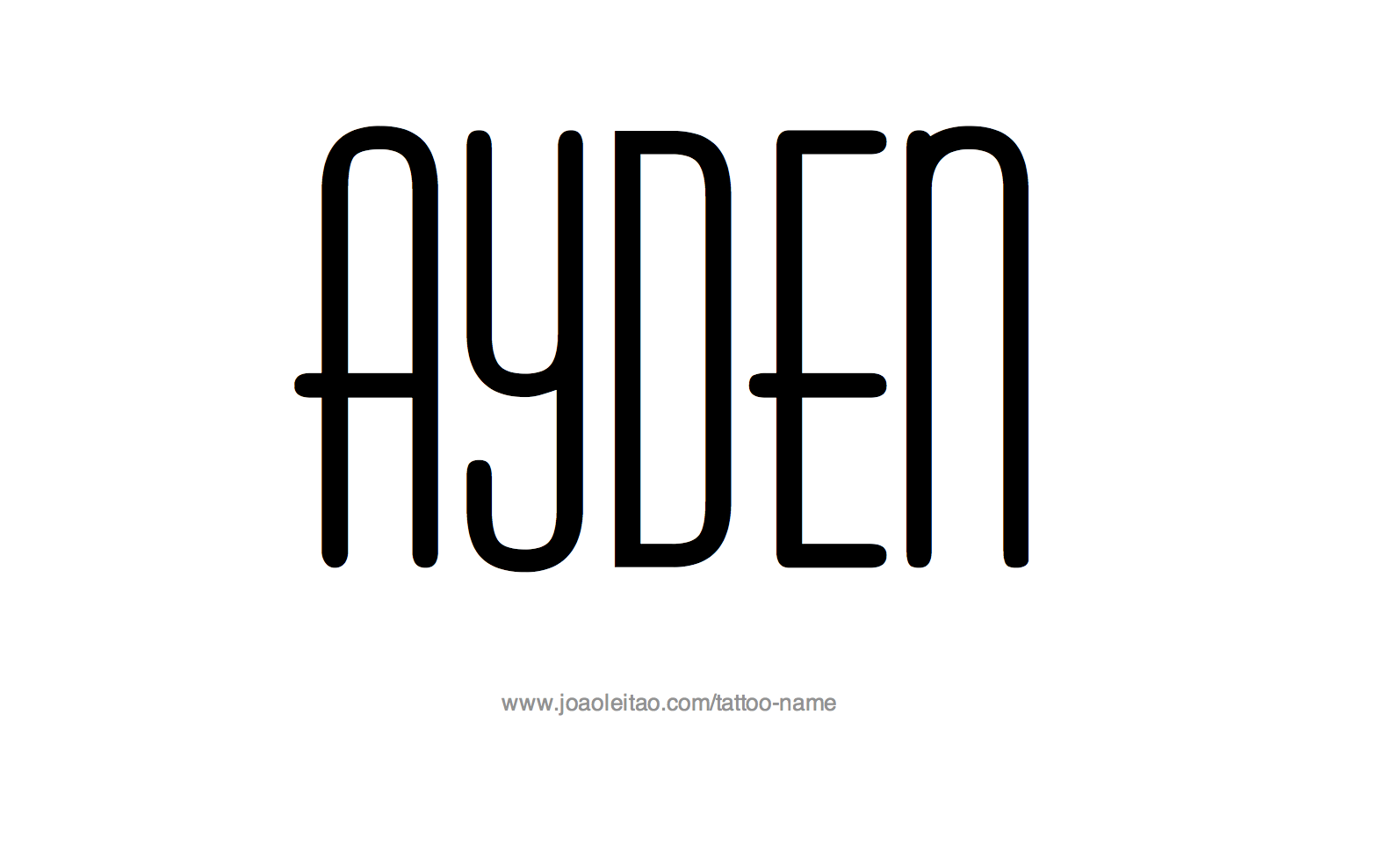 Ayden Name Tattoo Designs