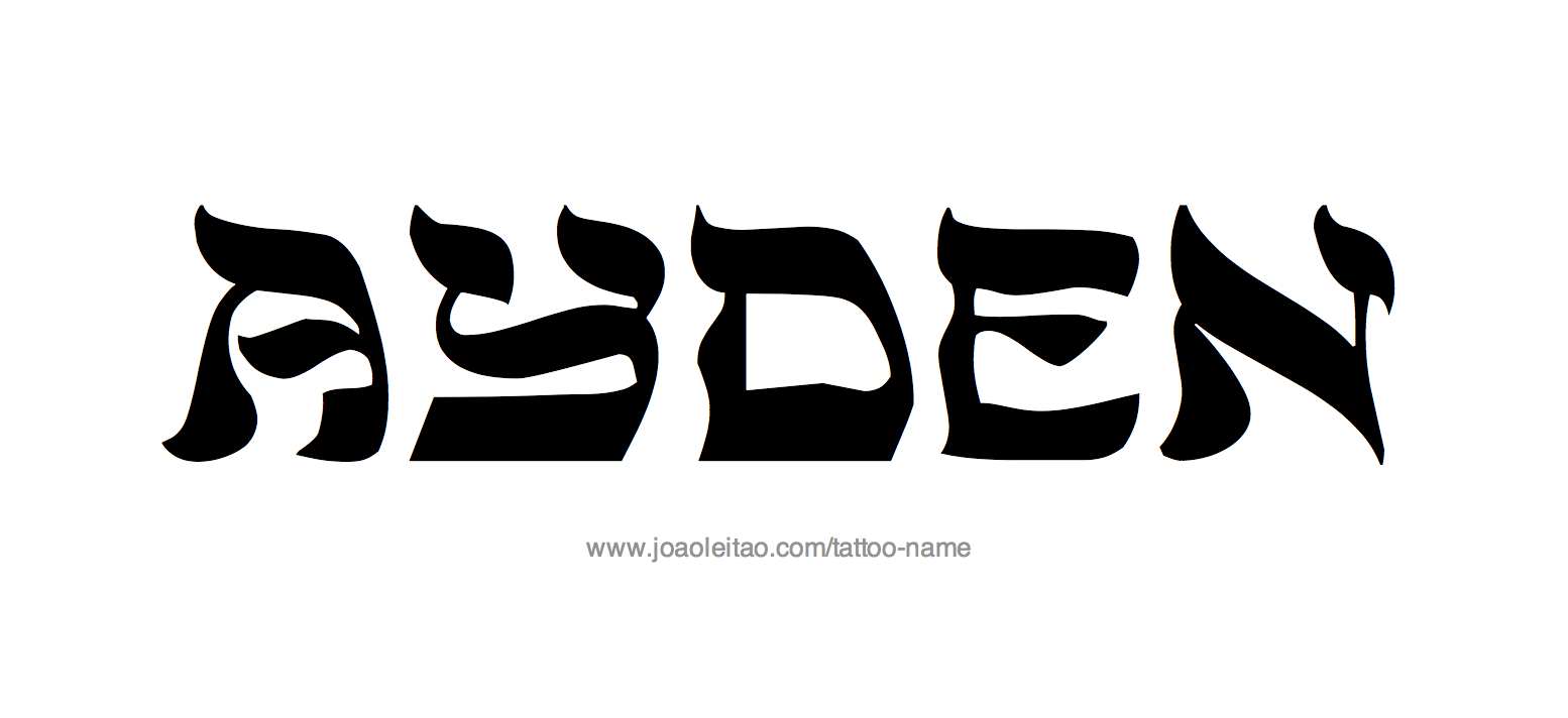 Ayden Name Tattoo Designs