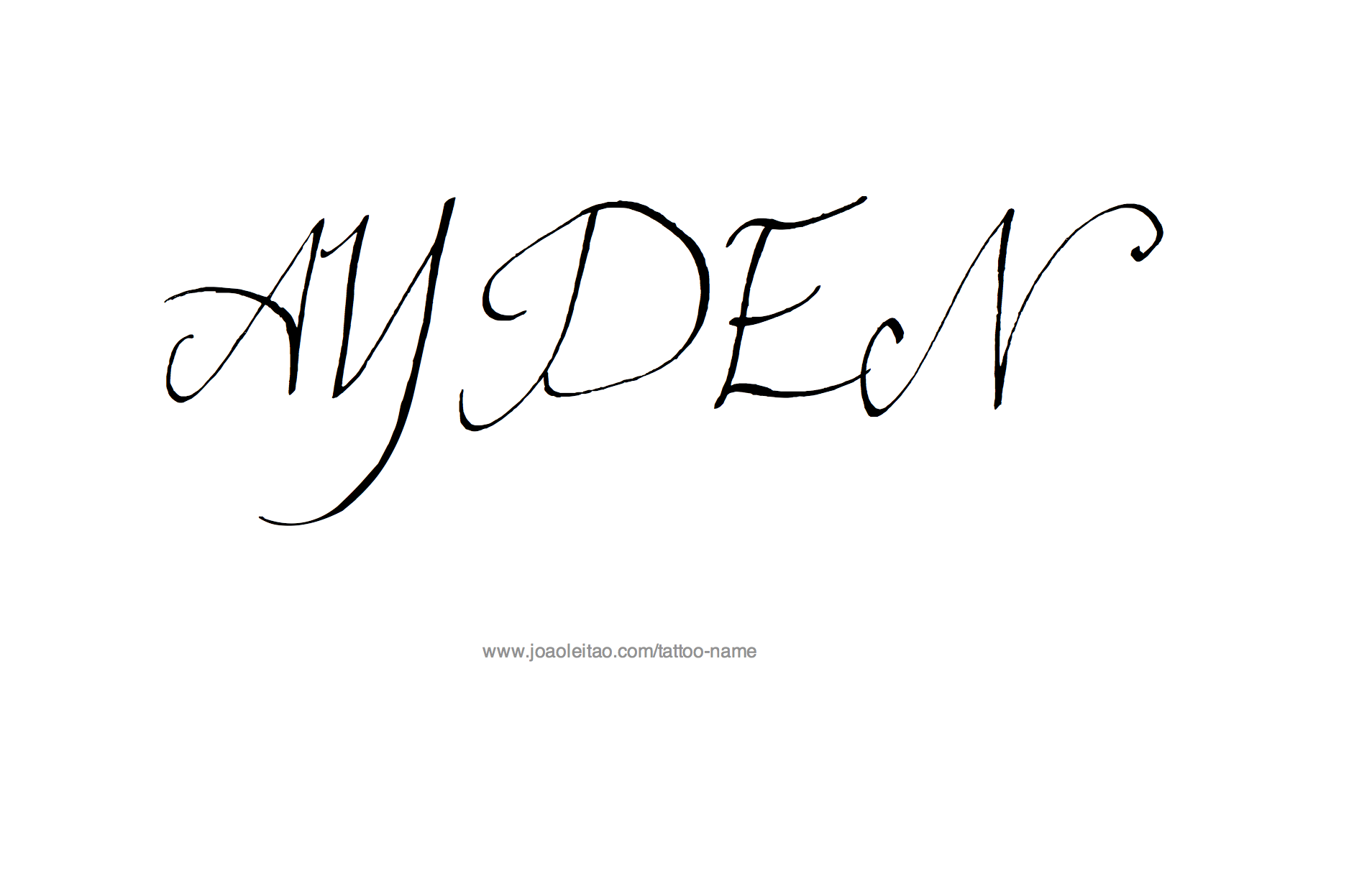Ayden Name Tattoo Designs