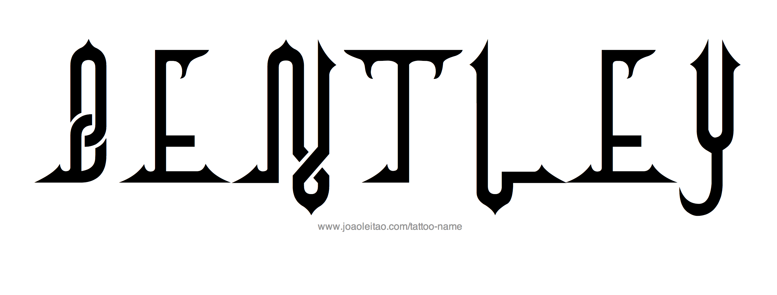 Bentley Name Tattoo Designs