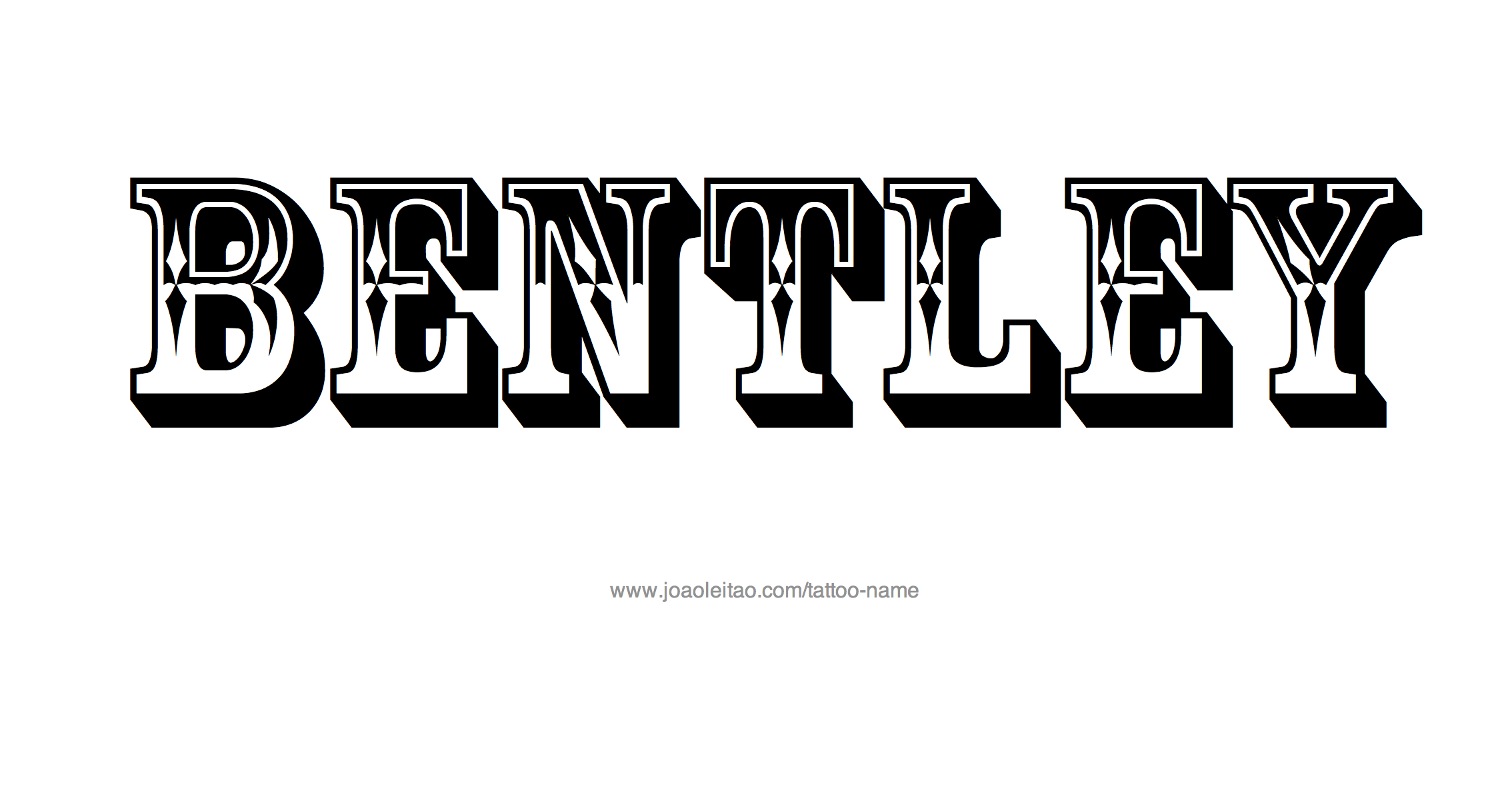 Bentley Name Tattoo Designs