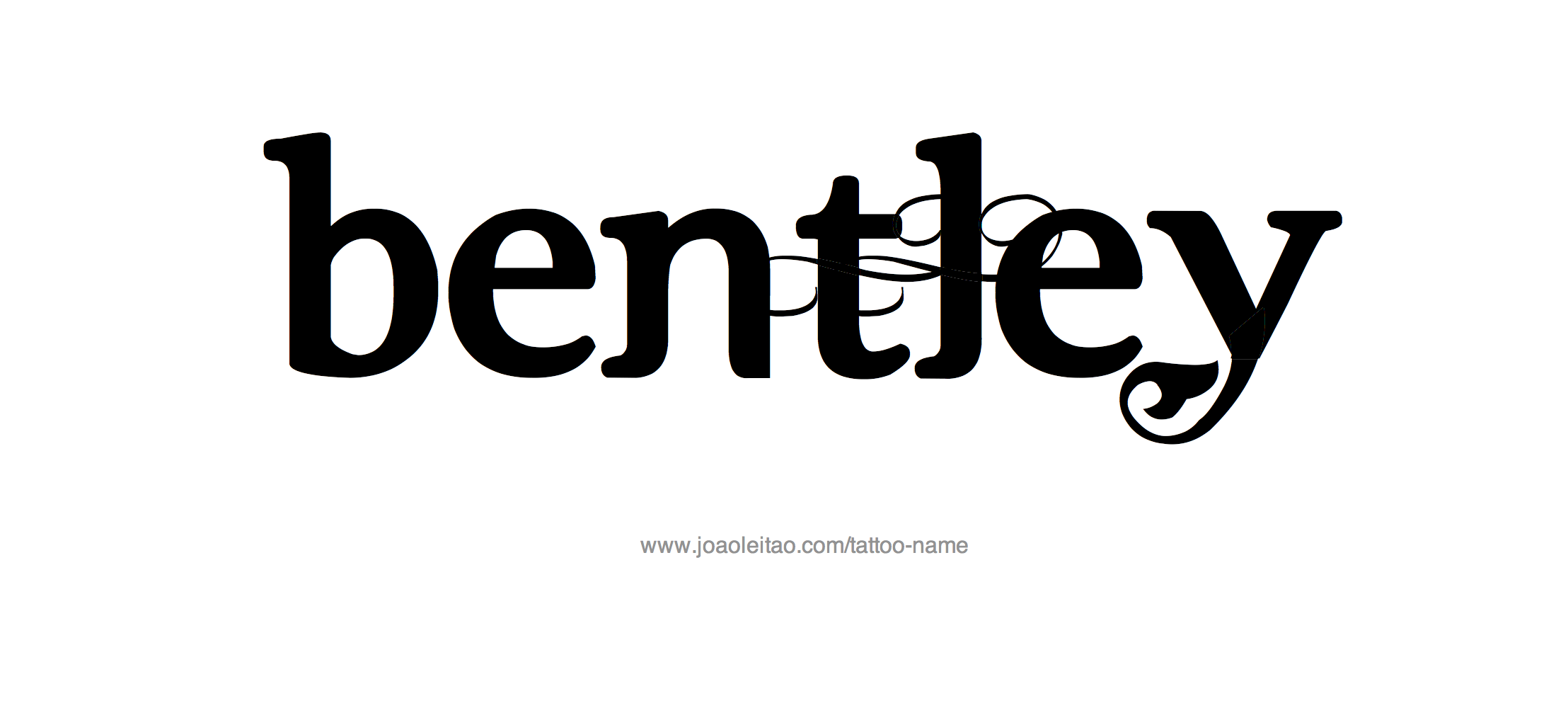 Bentley Name Tattoo Designs