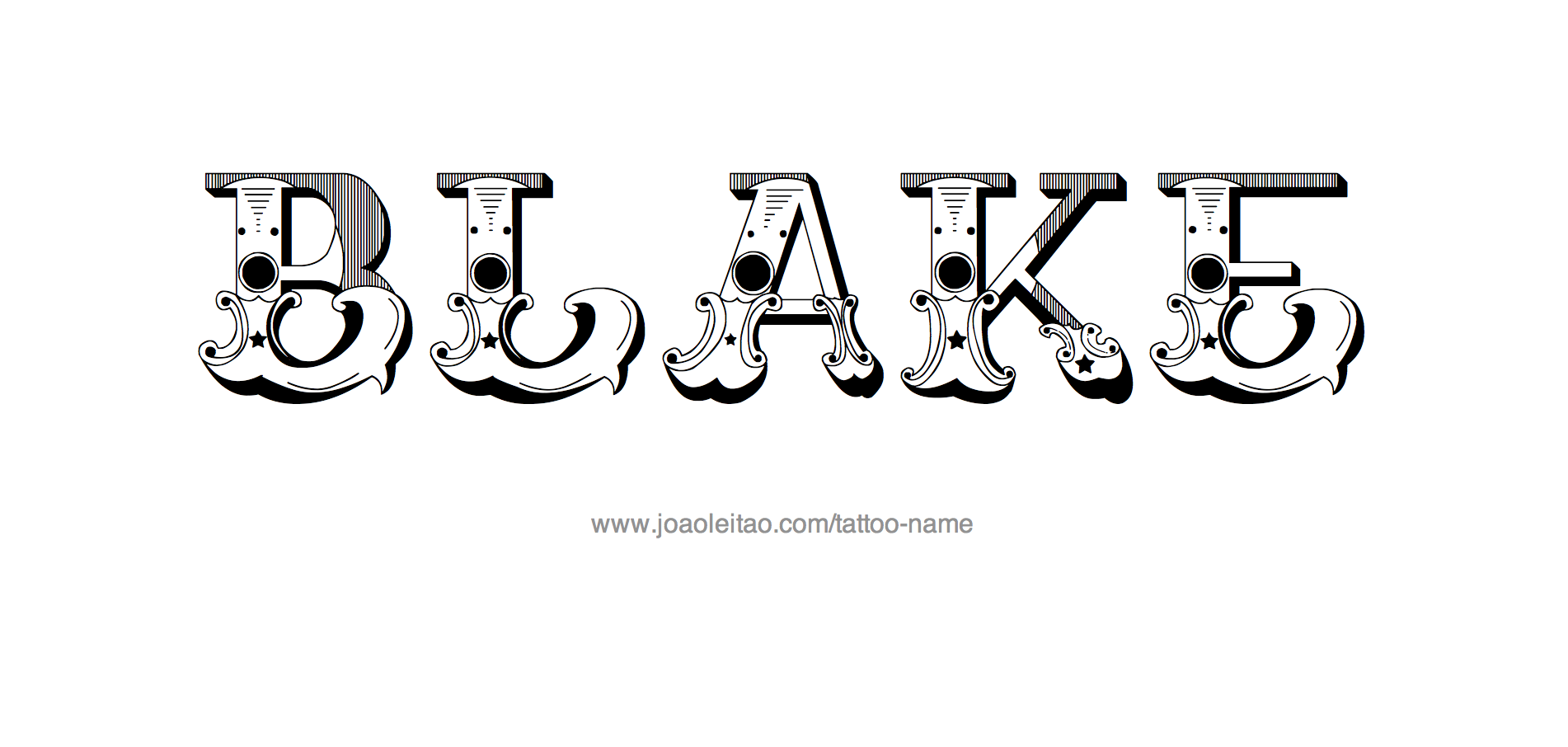 Blake Name Tattoo Designs