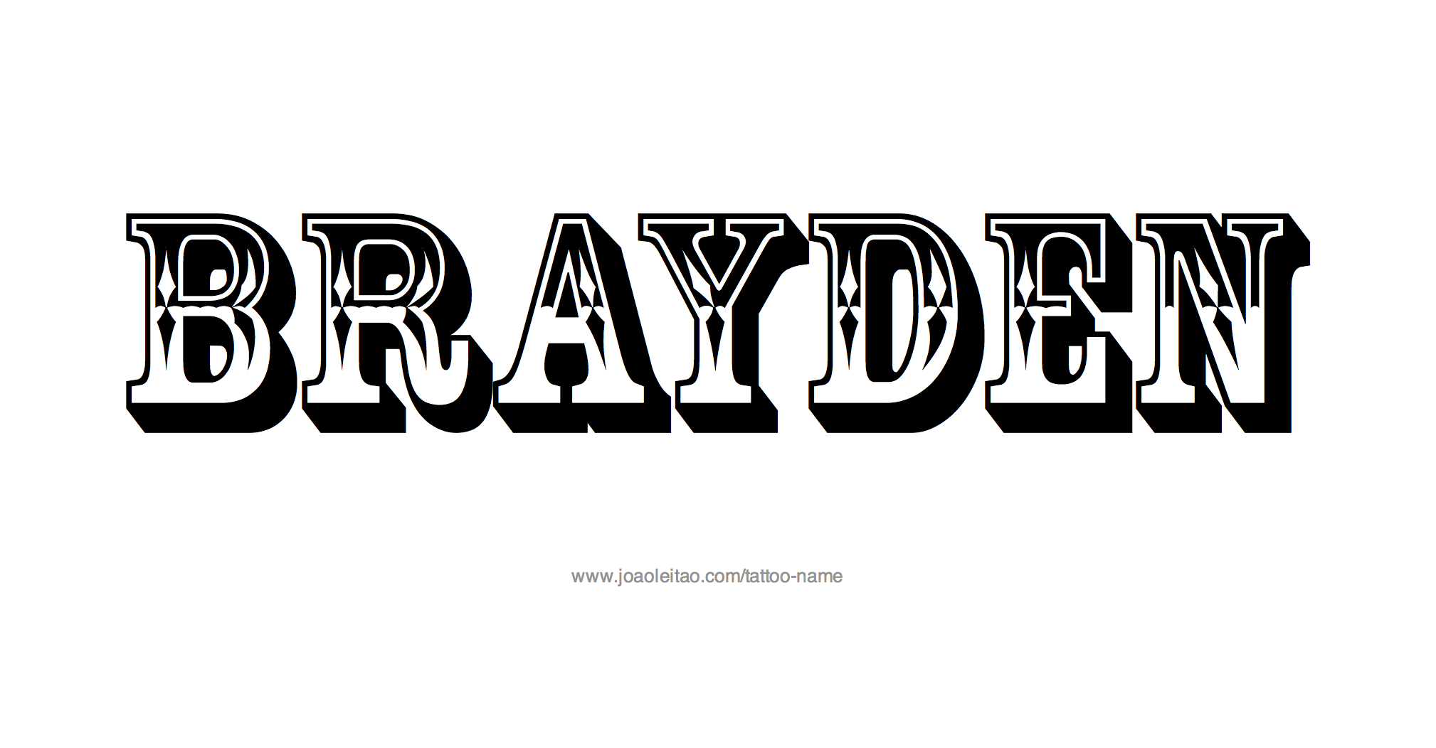 Brayden Name Tattoo Designs