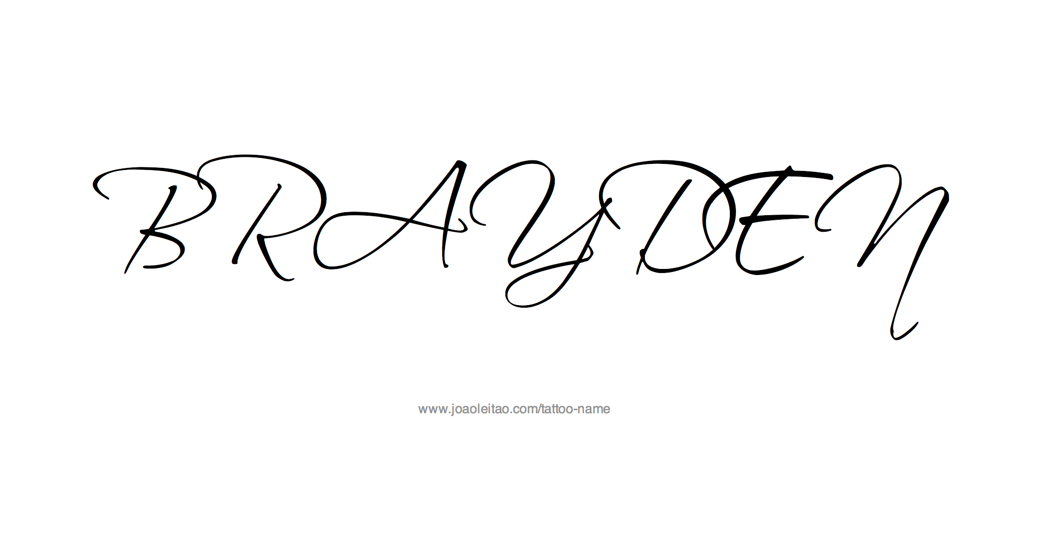 Brayden Name Tattoo Designs