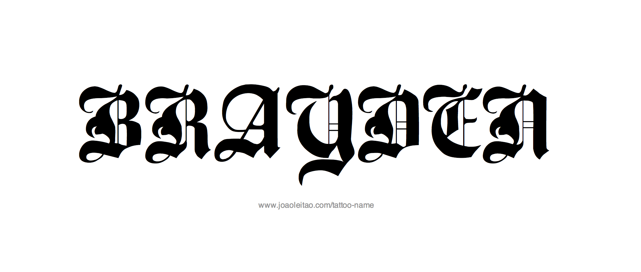 Brayden Name Tattoo Designs