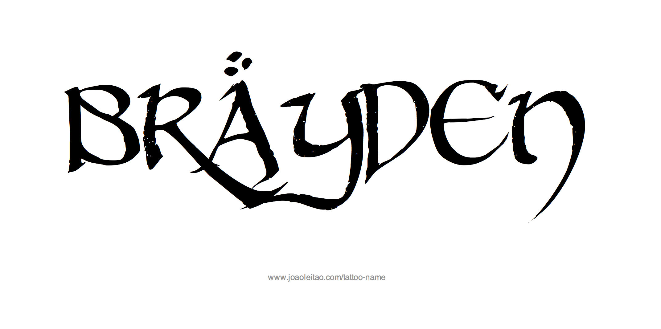 Brayden Name Tattoo Designs
