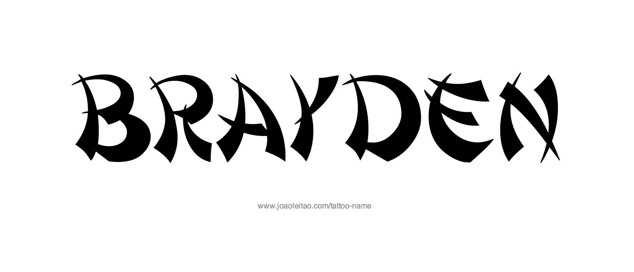 Brayden Name Tattoo Designs