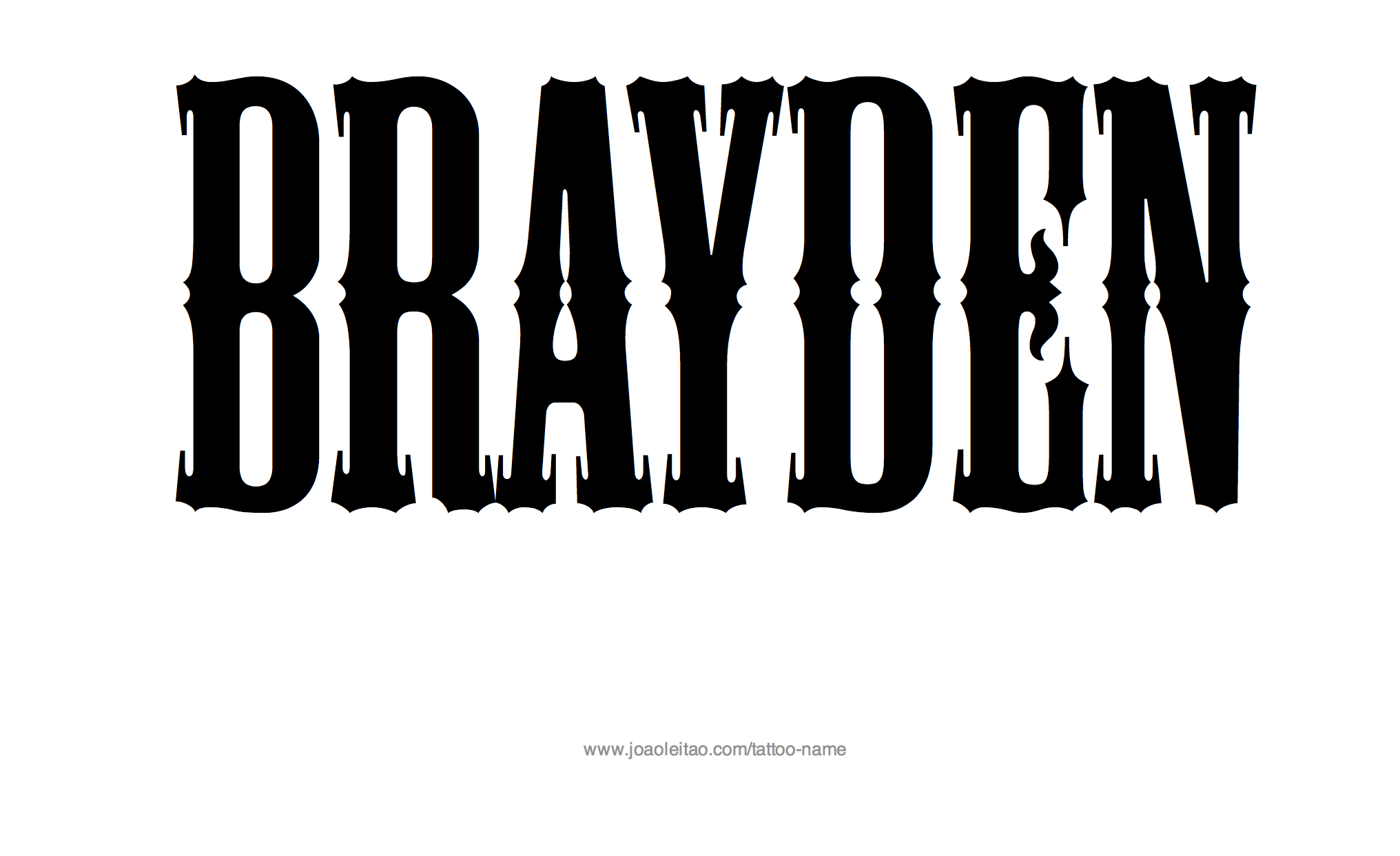 Brayden Name Tattoo Designs