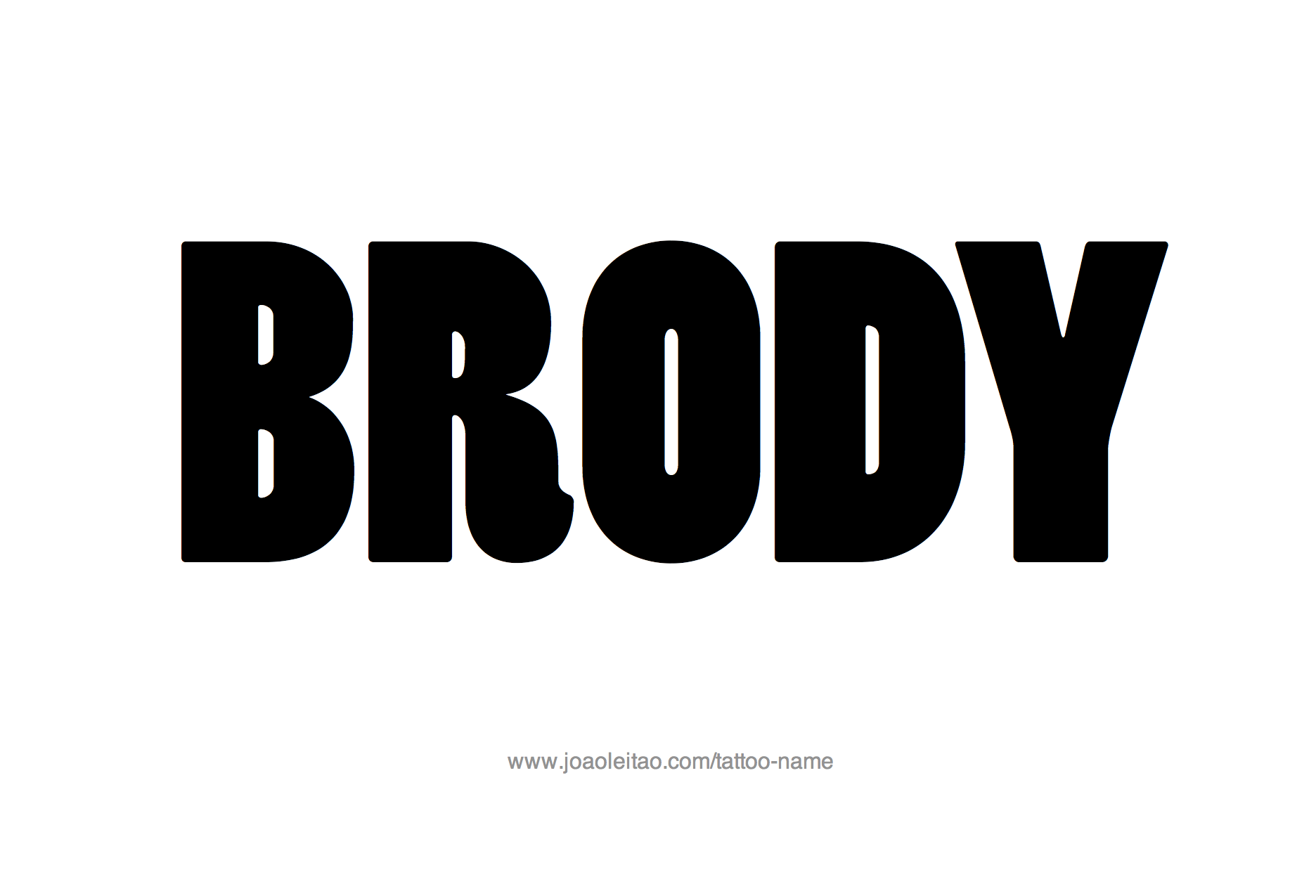 Brody Name Tattoo Designs