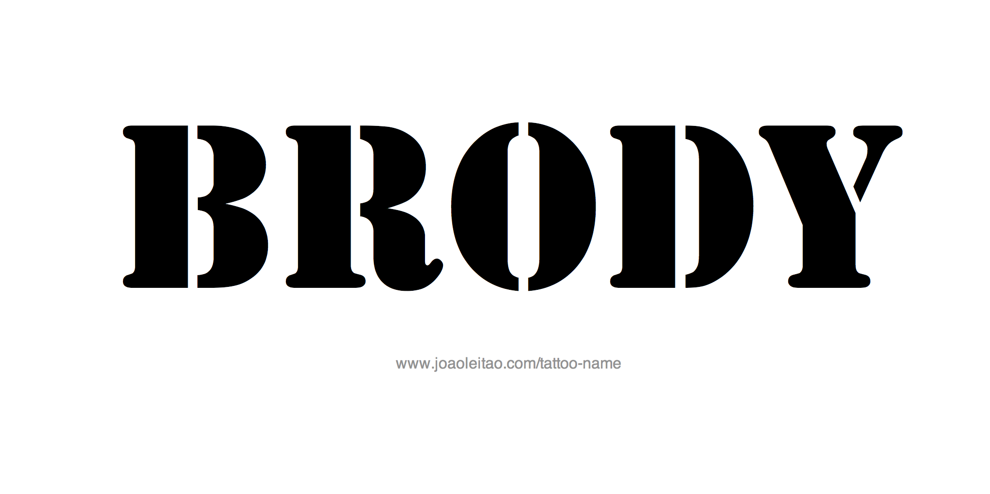 Brody Name Tattoo Designs