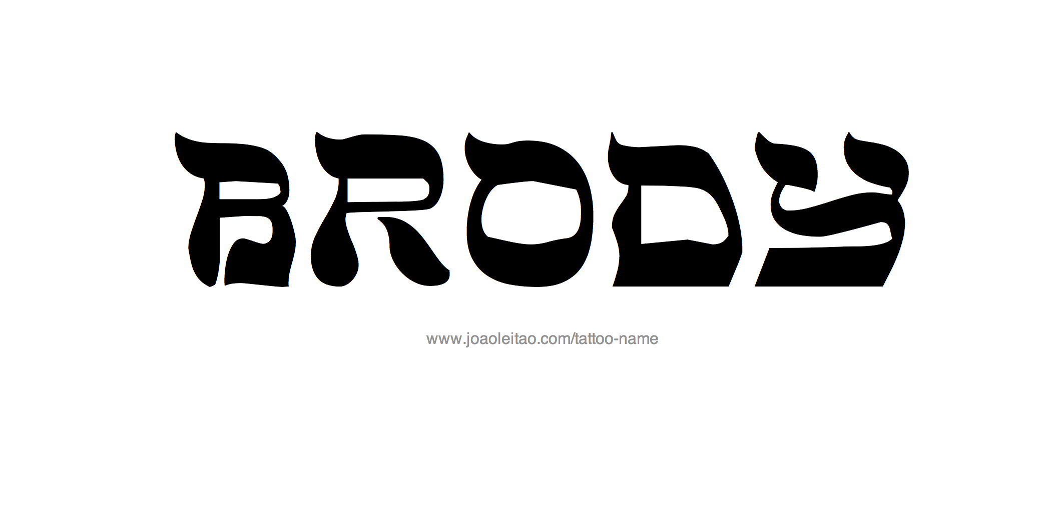 Brody Name Tattoo Designs