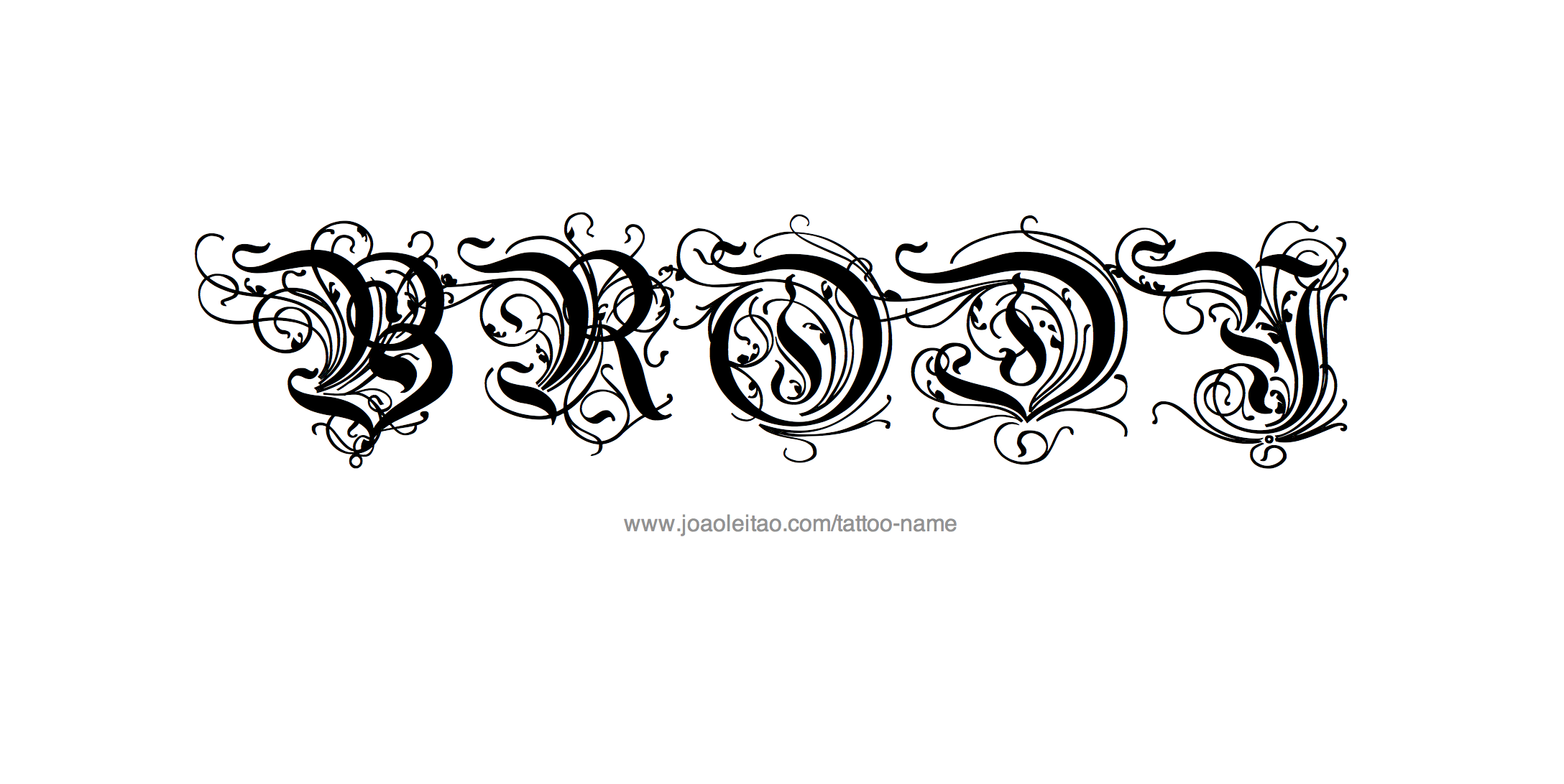 Brody Name Tattoo Designs