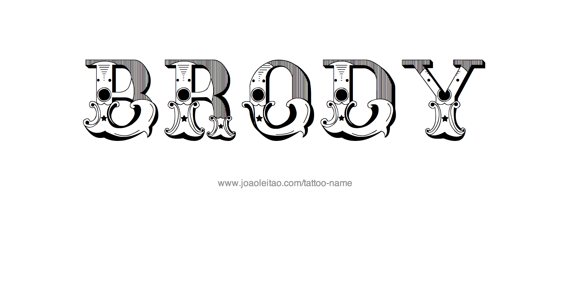 Brody Name Tattoo Designs