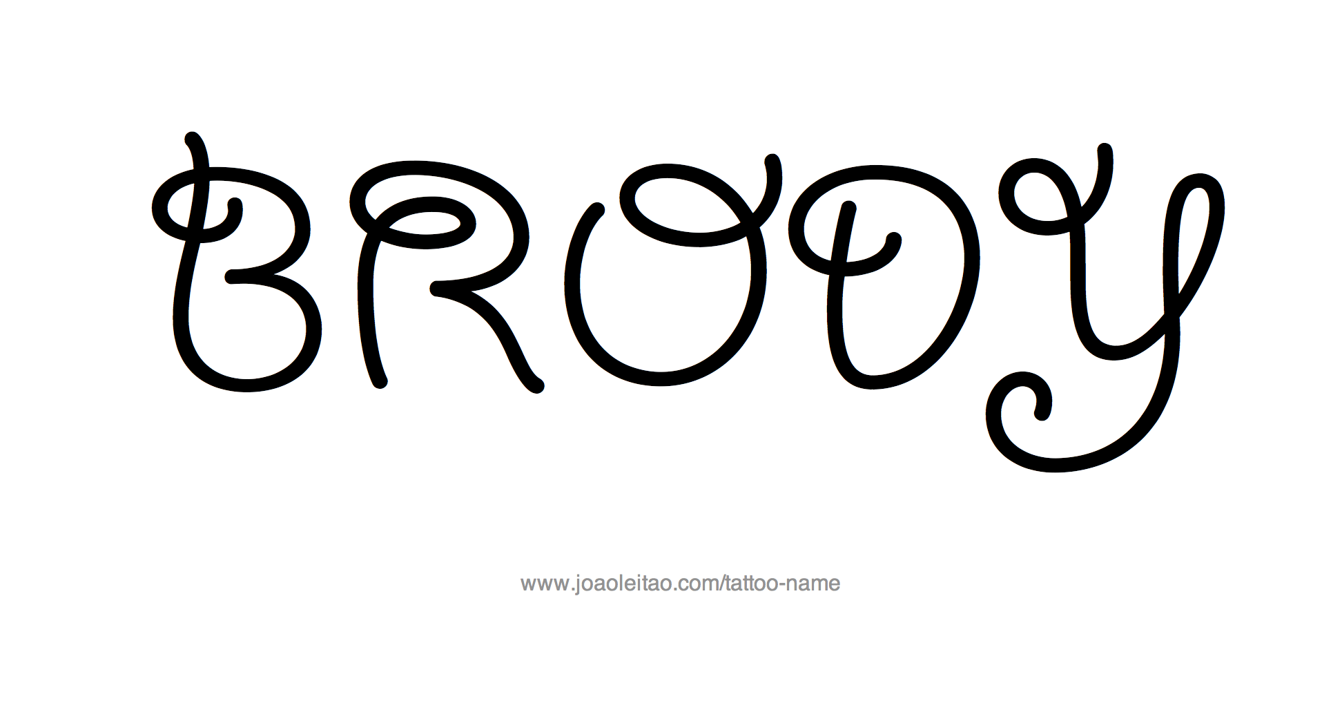 Brody Name Tattoo Designs