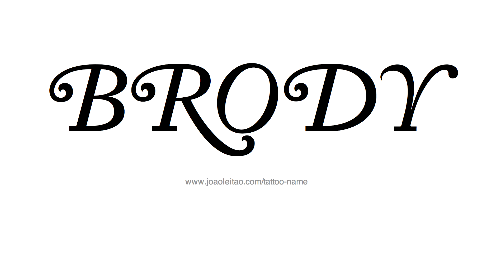 Brody Name Tattoo Designs