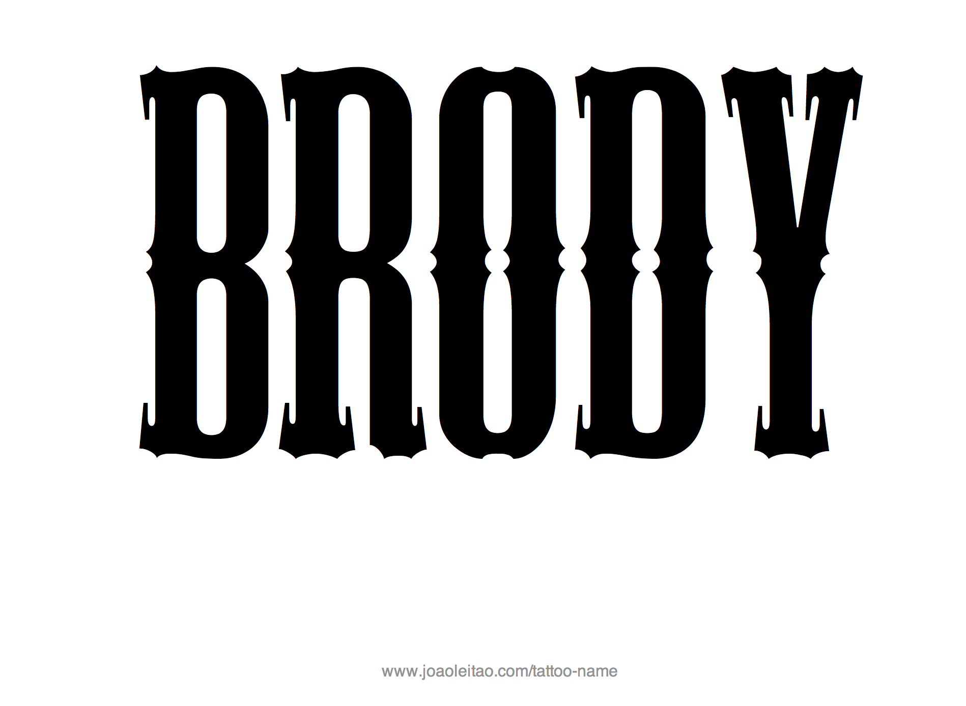 Brody Name Tattoo Designs