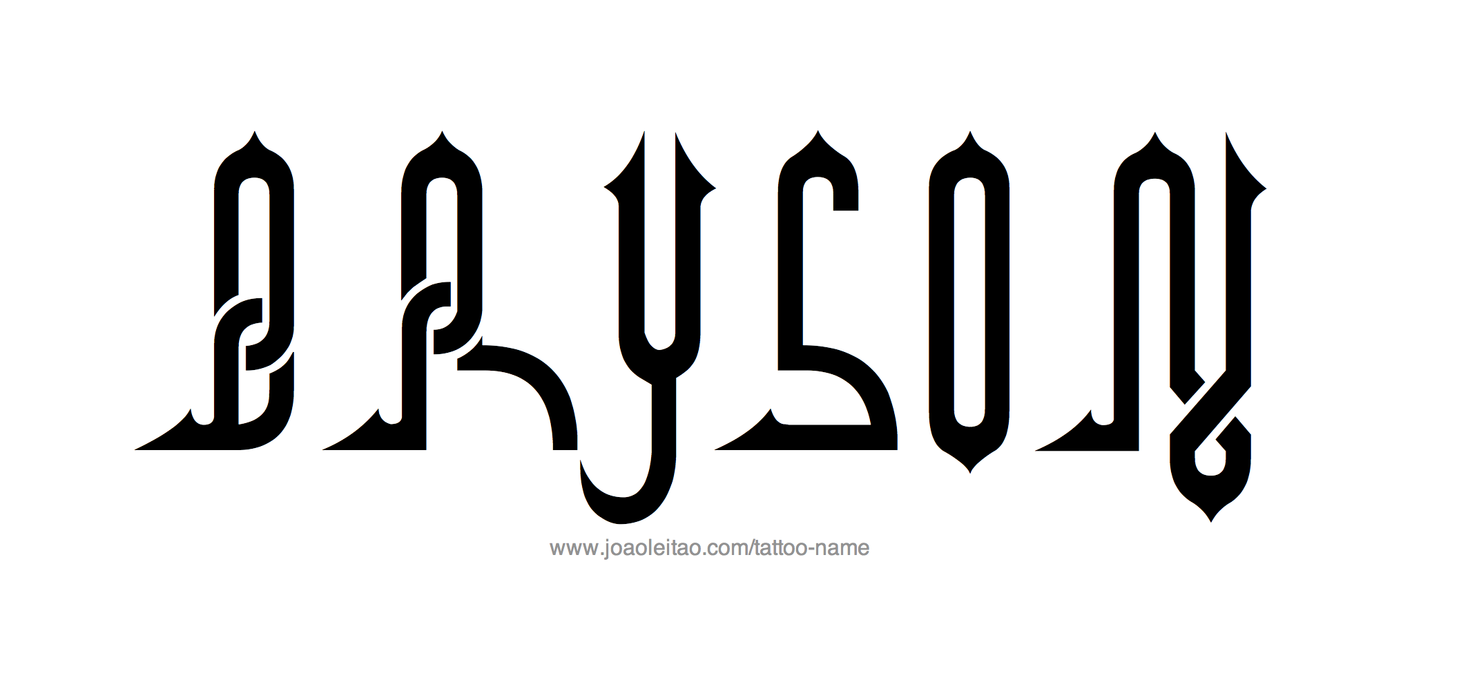 Bryson Name Tattoo Designs