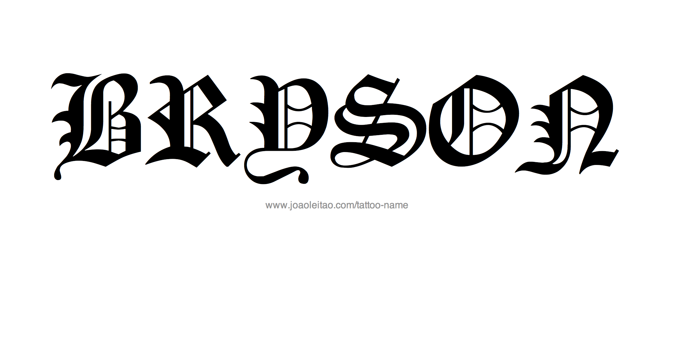 Bryson Name Tattoo Designs