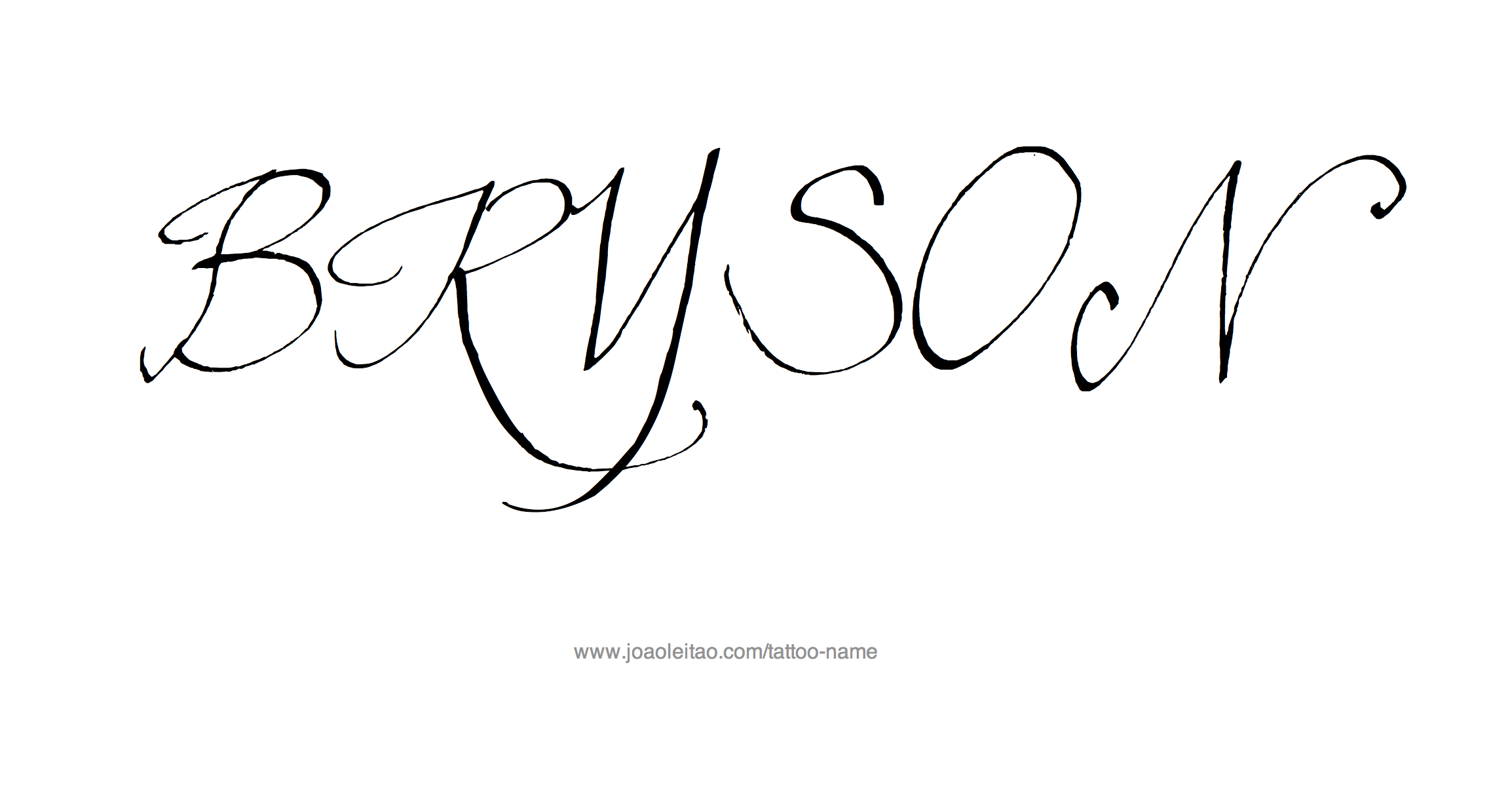 Bryson Name Tattoo Designs