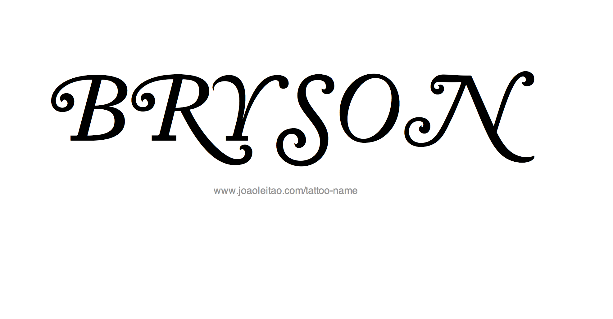 Bryson Name Tattoo Designs
