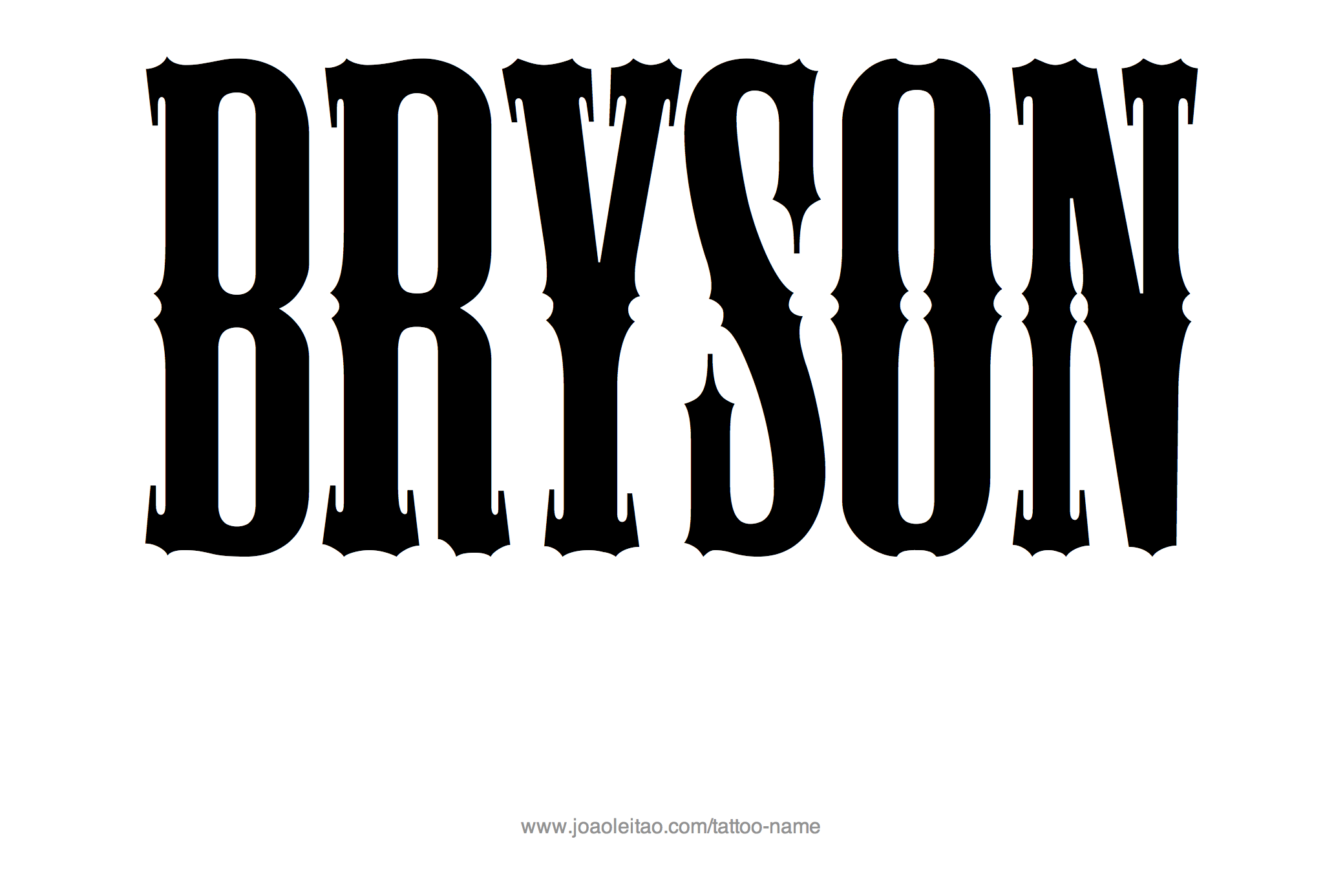 Bryson Name Tattoo Designs