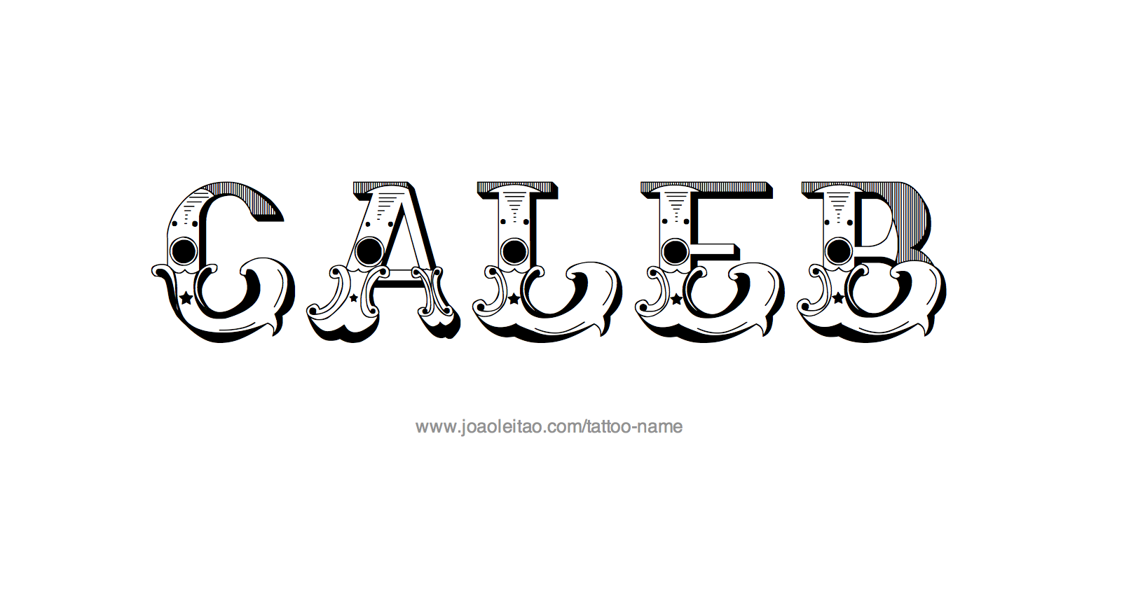 Caleb Name Tattoo Designs