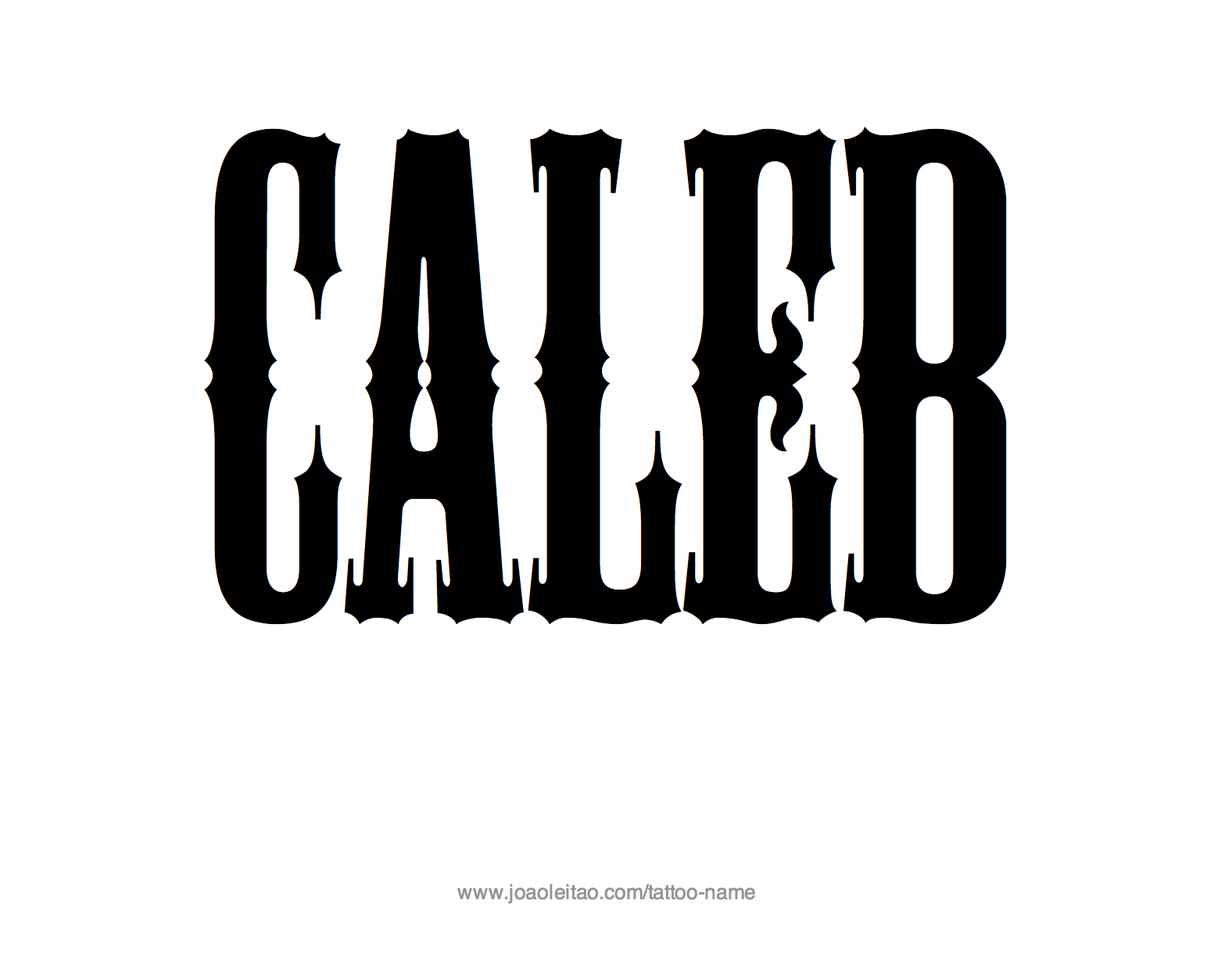 Caleb Name Tattoo Designs