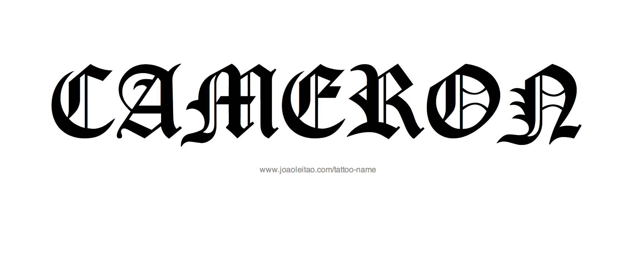 Cameron Name Tattoo Designs