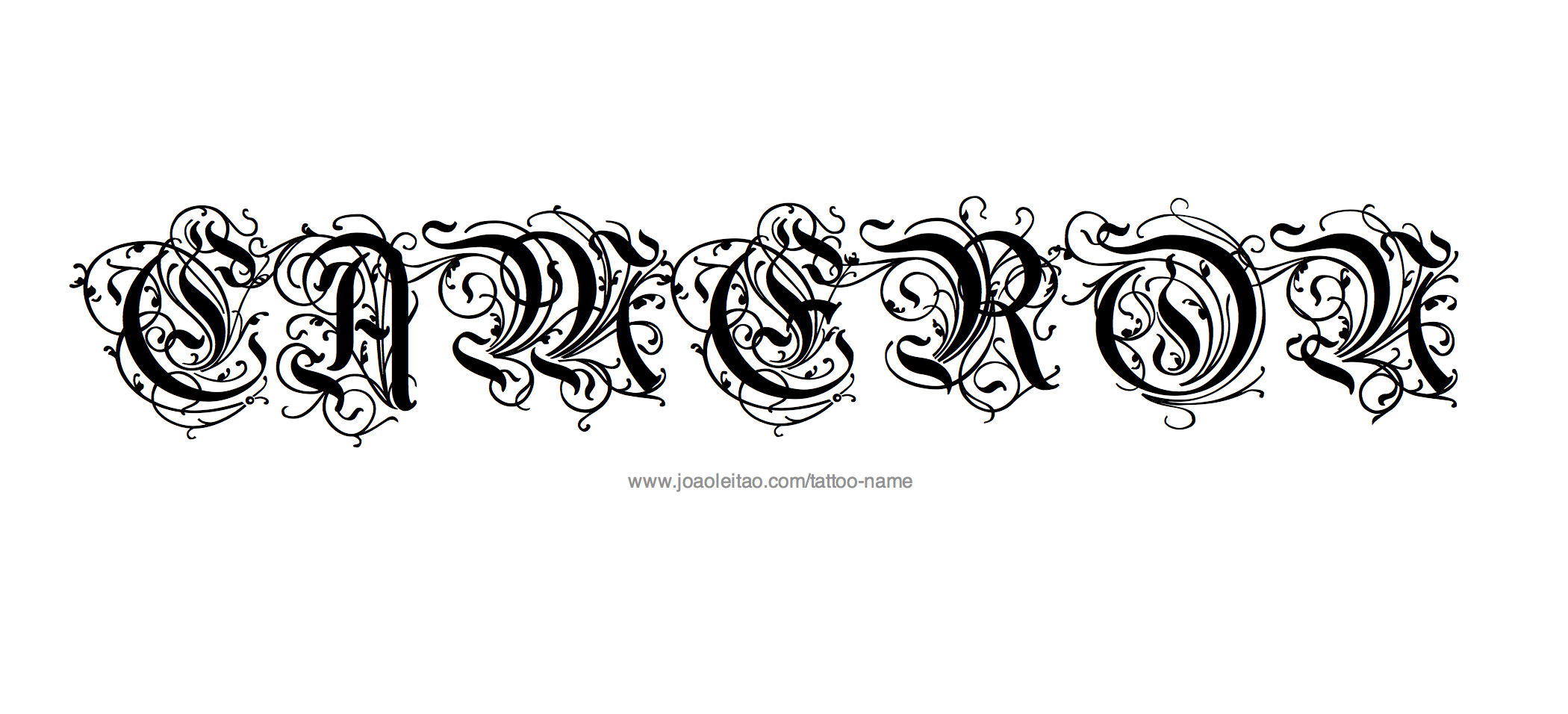 Cameron Name Tattoo Designs