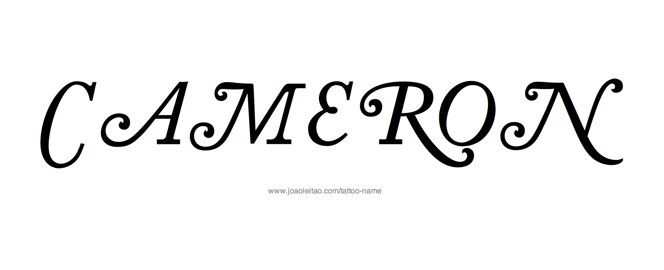 Cameron Name Tattoo Designs