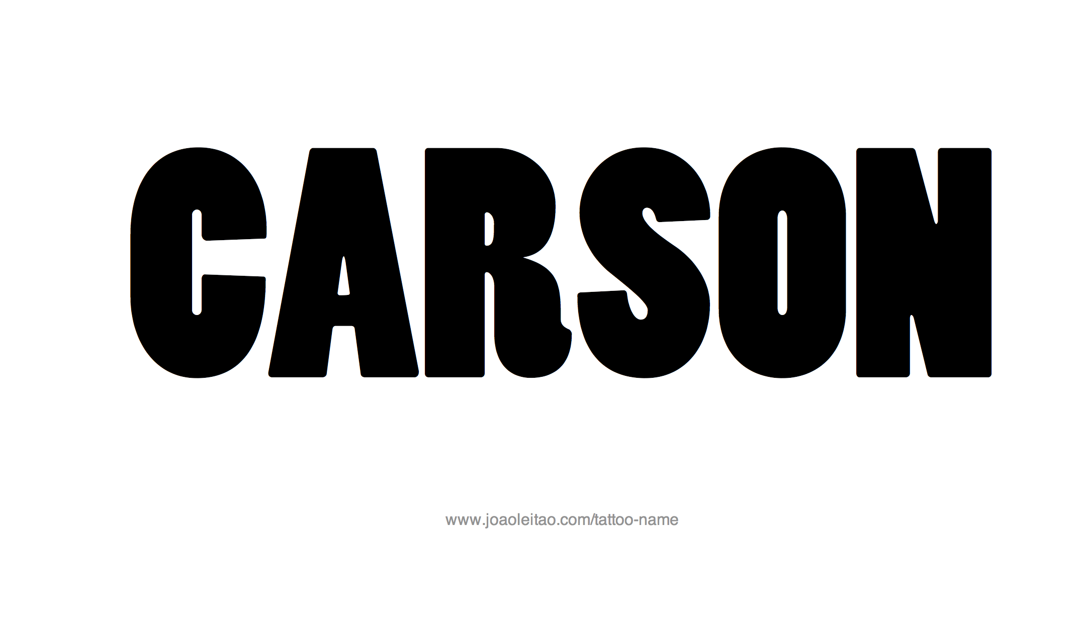 Carson Name Tattoo Designs