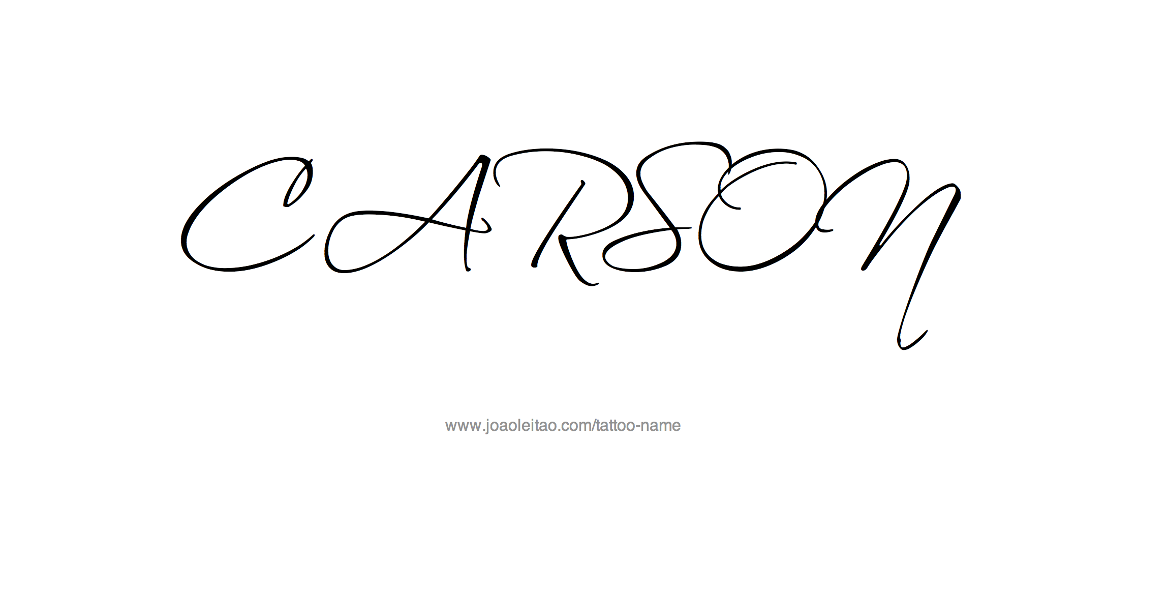 Carson Name Tattoo Designs