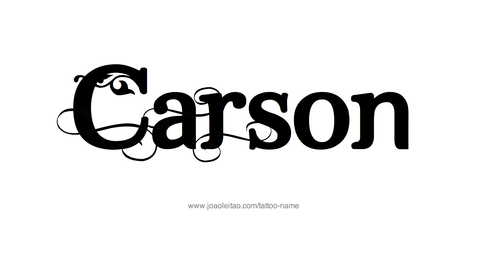 Carson Name Tattoo Designs